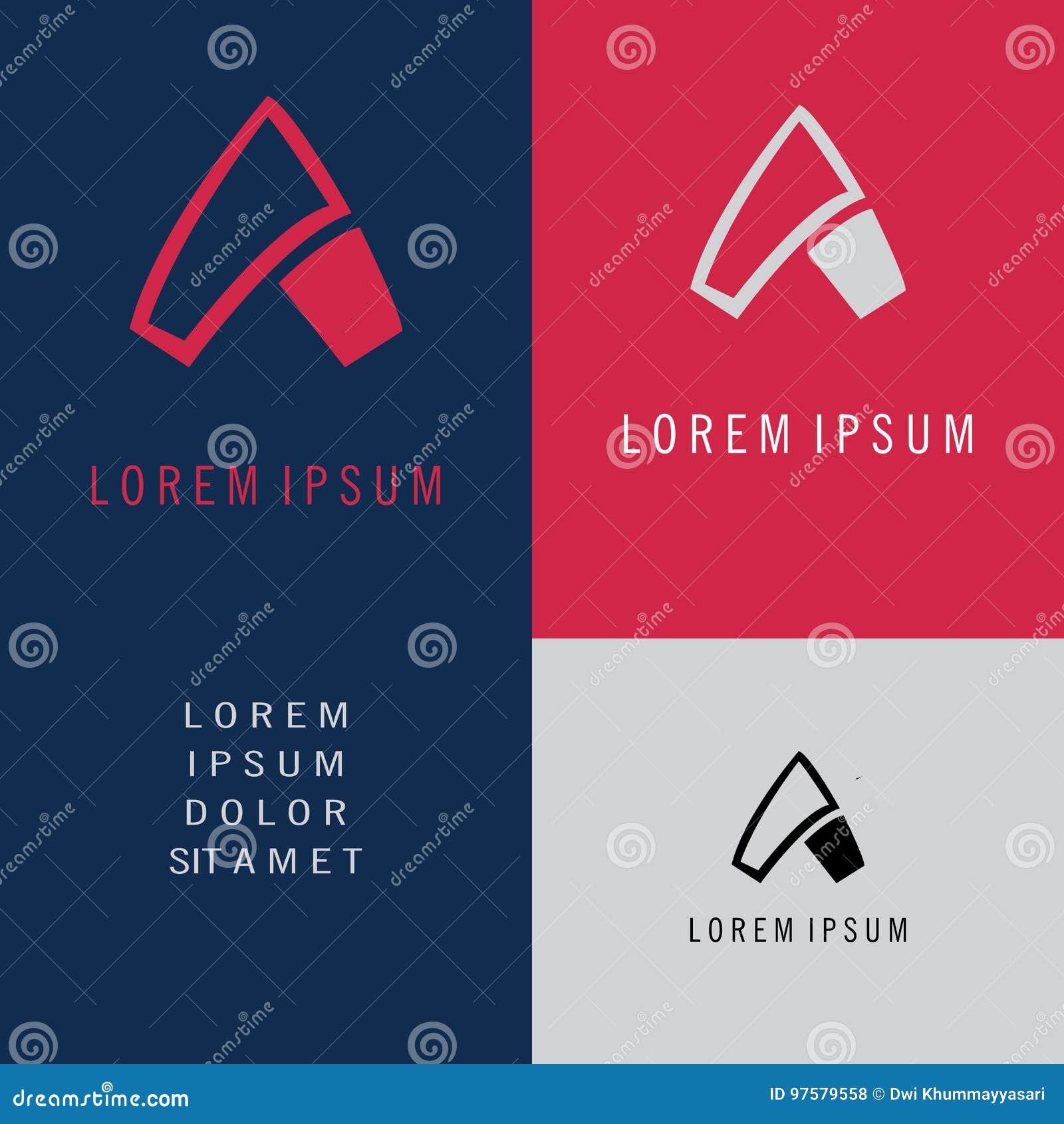 Letter a abstract logo stock vector. Illustration of font - 97579558