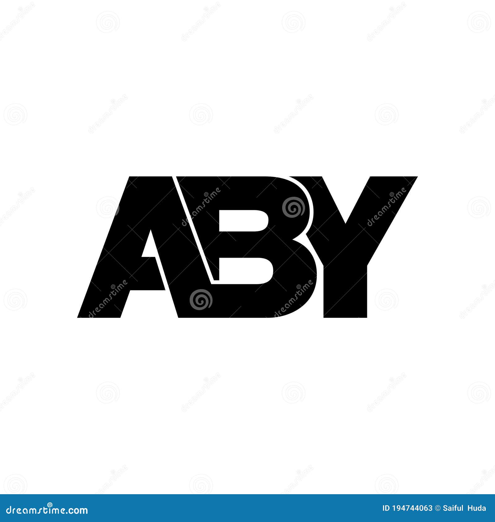 Letter ABY Simple Monogram Logo Icon Design. Stock Vector ...