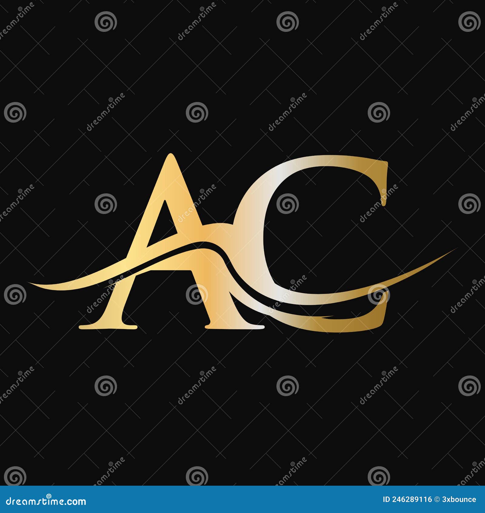Letter AC Logo Design. Initial AC Logotype Template Stock Vector - Illustration of agent ...