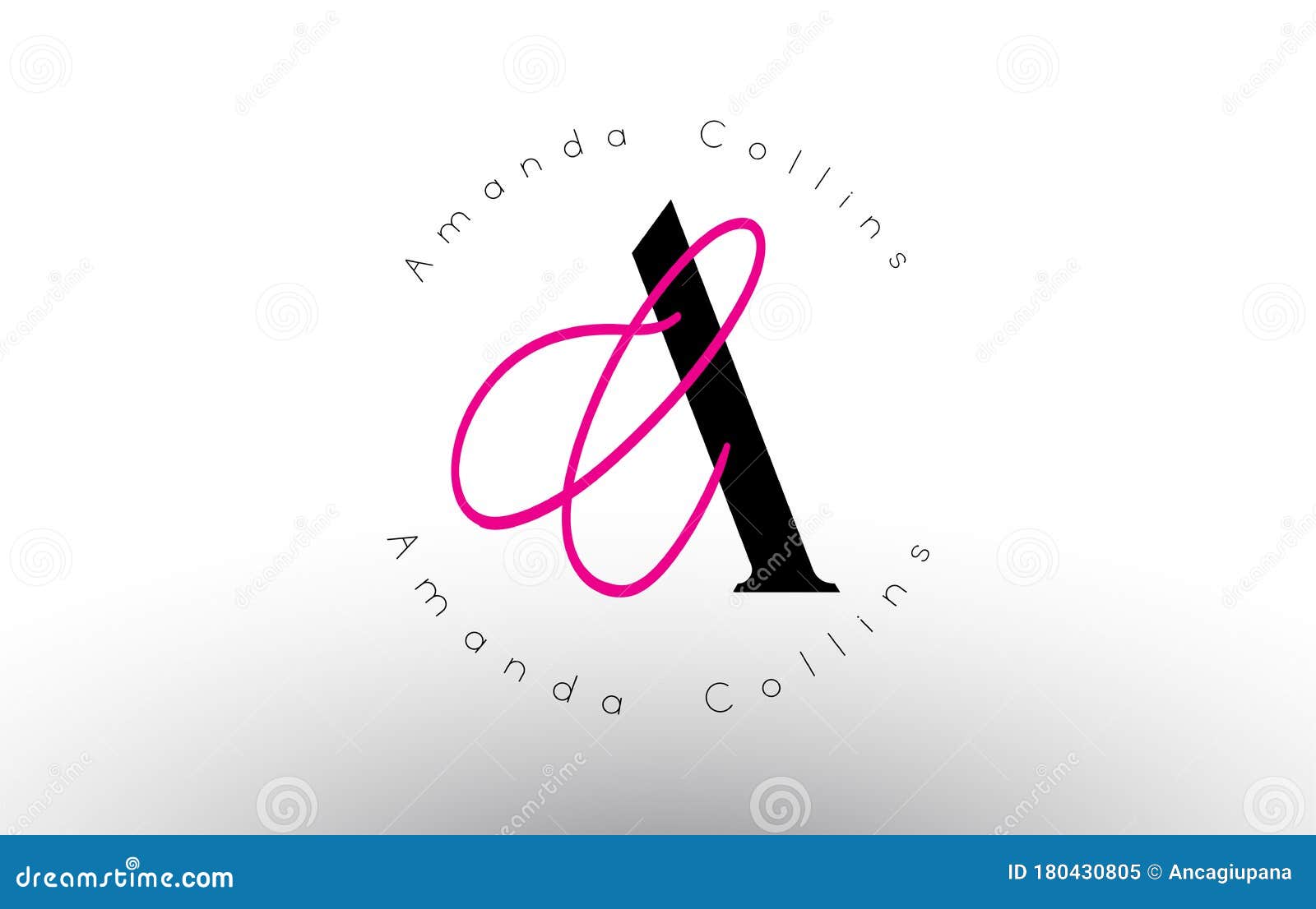Letter AC Signature Minimalistic Vector Logo. Simple AC Icon with ...