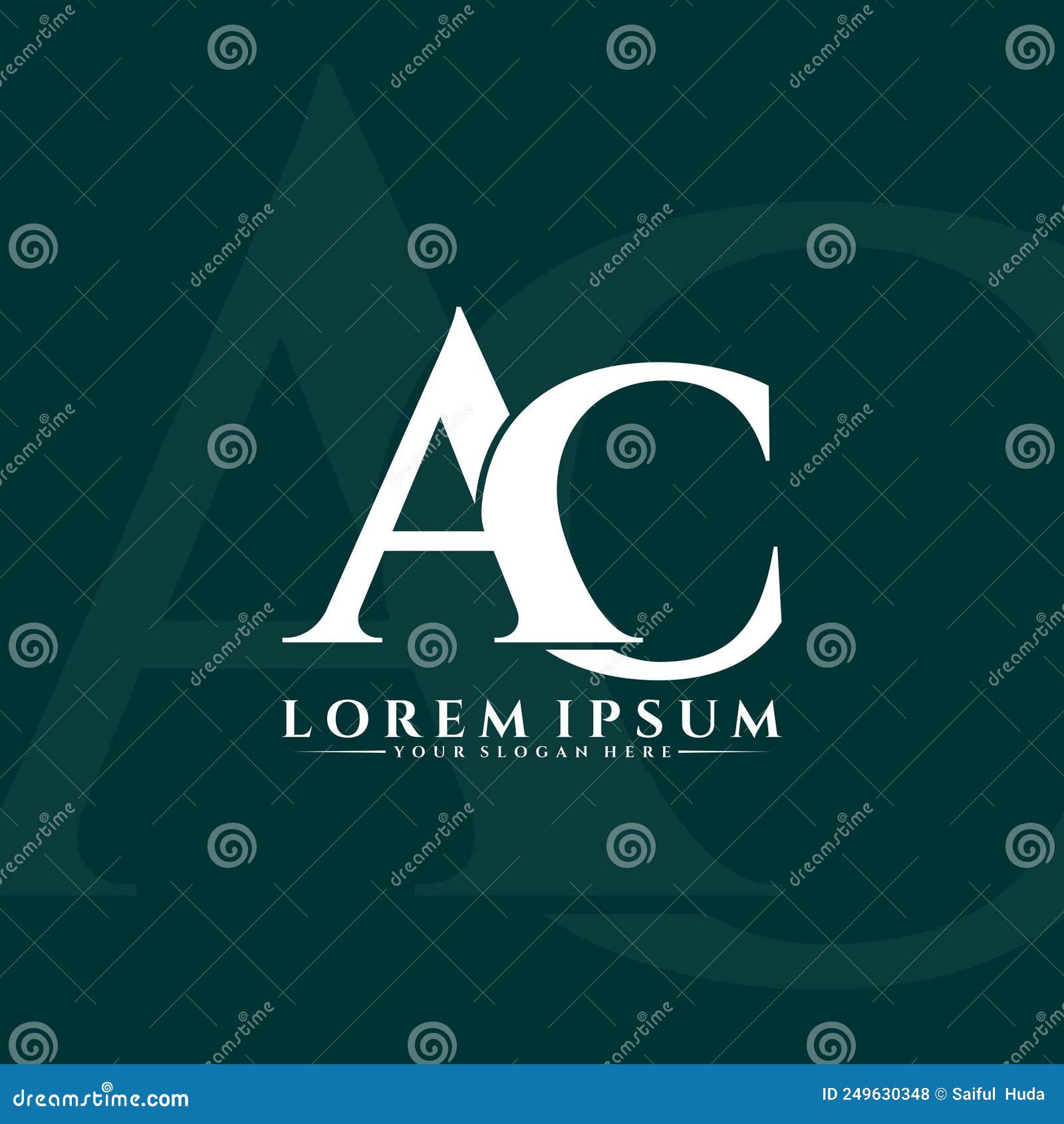Letter AC Simple Monogram Logo Icon Design. Stock Vector - Illustration ...
