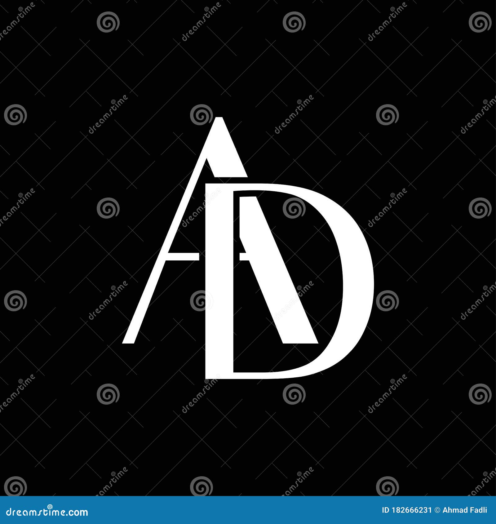 Letter AD Logo Design Template. Letter AD for Corporate Stock Vector ...