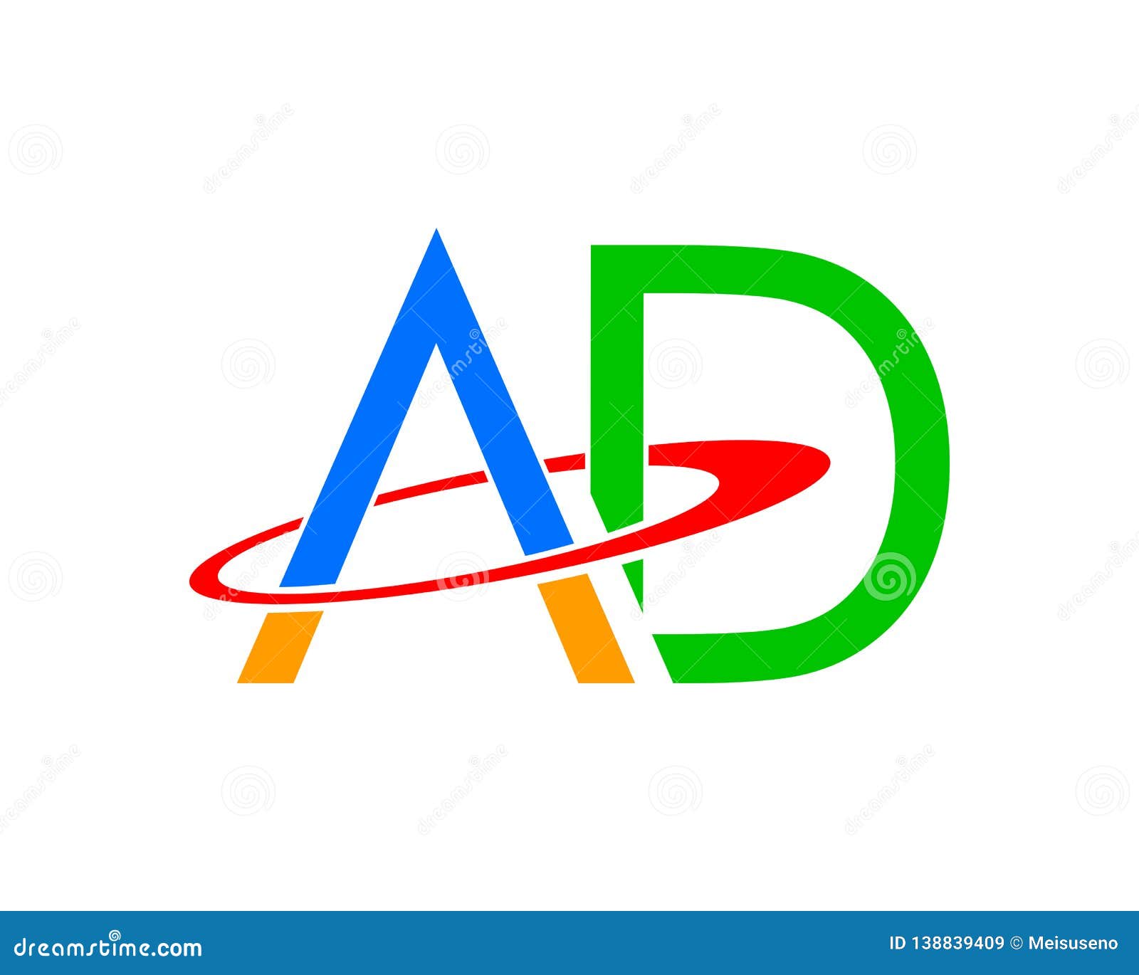 Letter AD Logo Design Template Elements Stock Vector - Illustration of ...