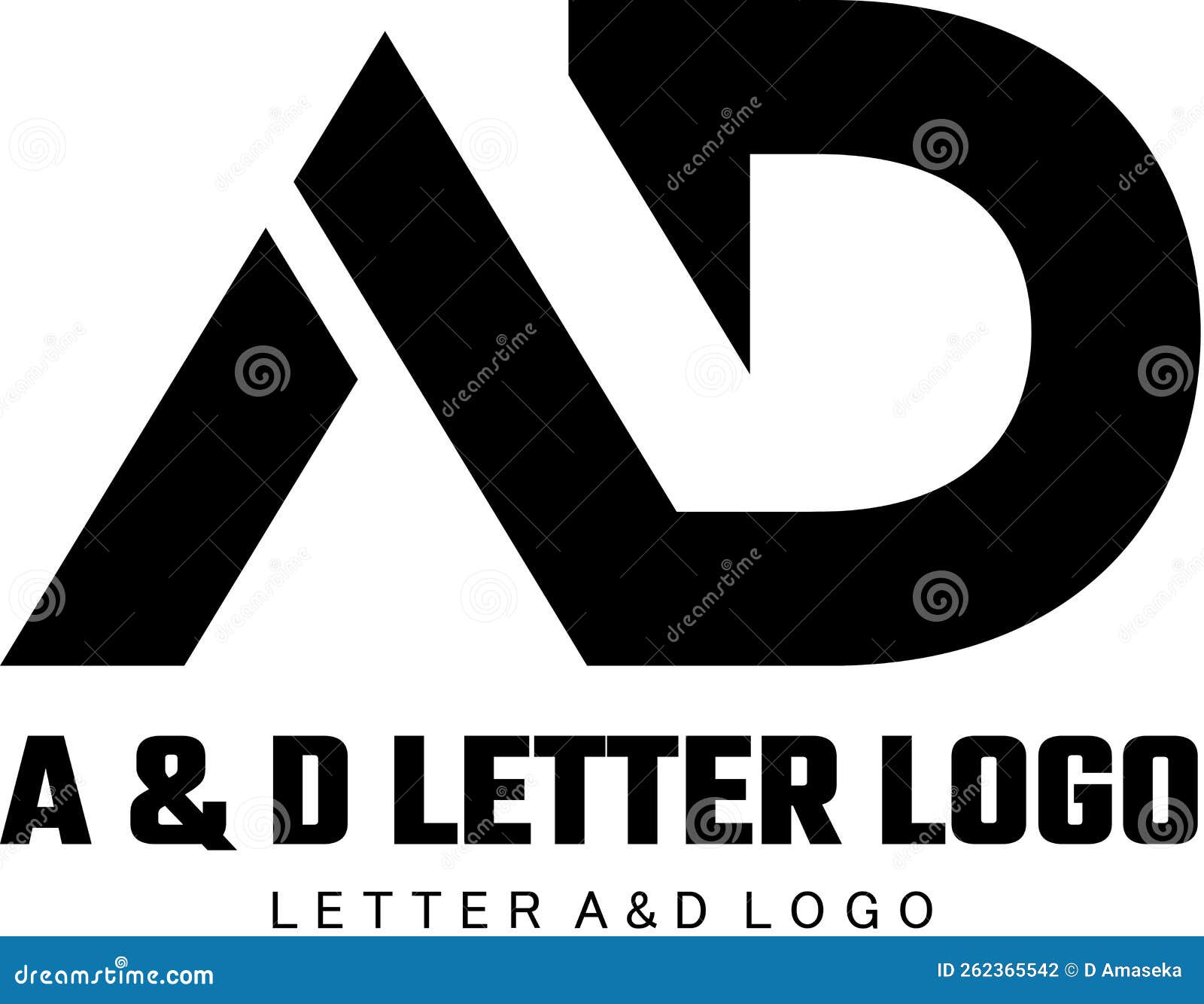Letter AD Logo Design Vector Stock Vector - Illustration of typography ...