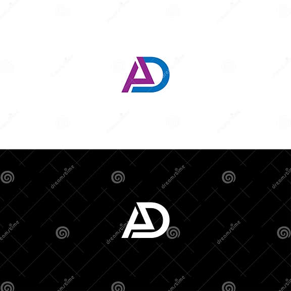 Letter AD logo design stock vector. Illustration of letter - 317610518