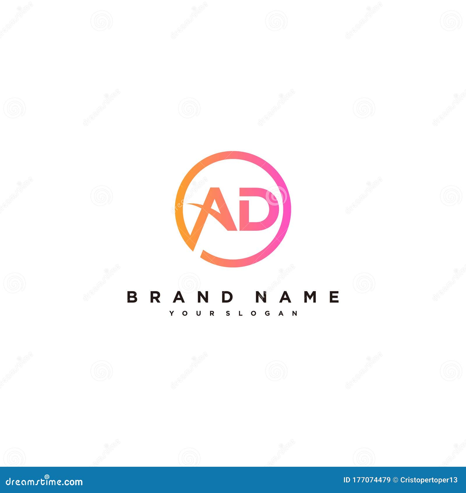 Letter AD Logo Design Vector Stock Vector - Illustration of elements ...