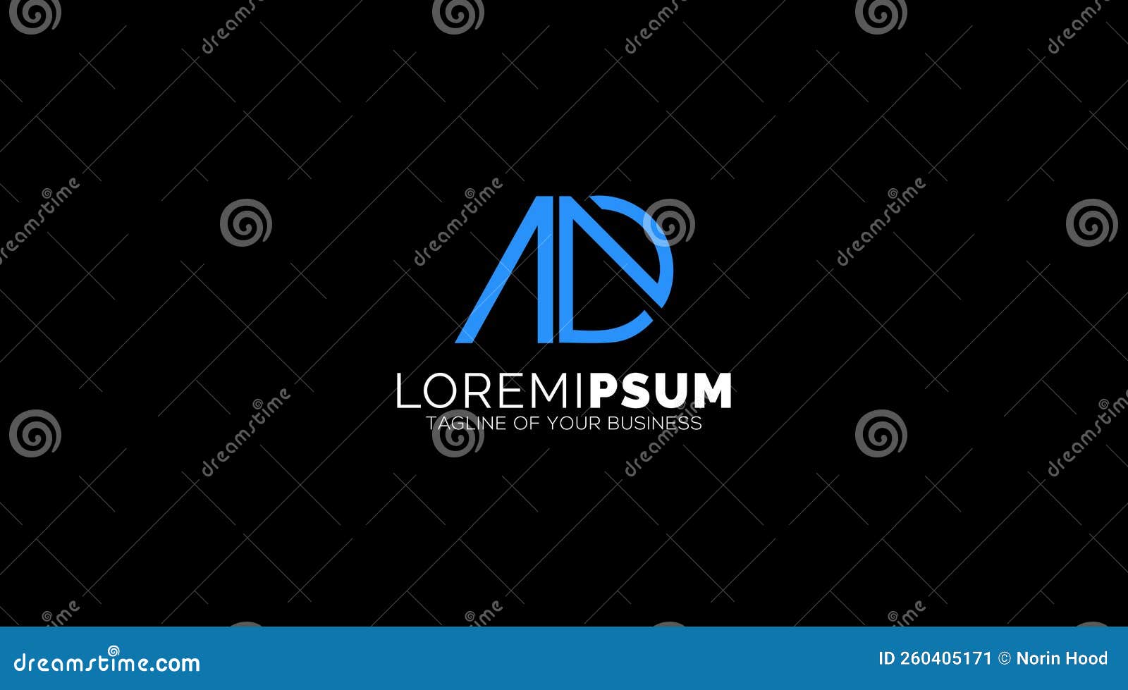 Modern Letters AD, AD Logo Design Template Vector. Stock Illustration ...