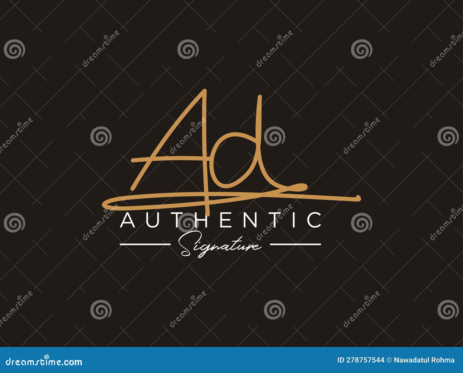 Letter AD Signature Logo Template Vector Stock Vector - Illustration of ...