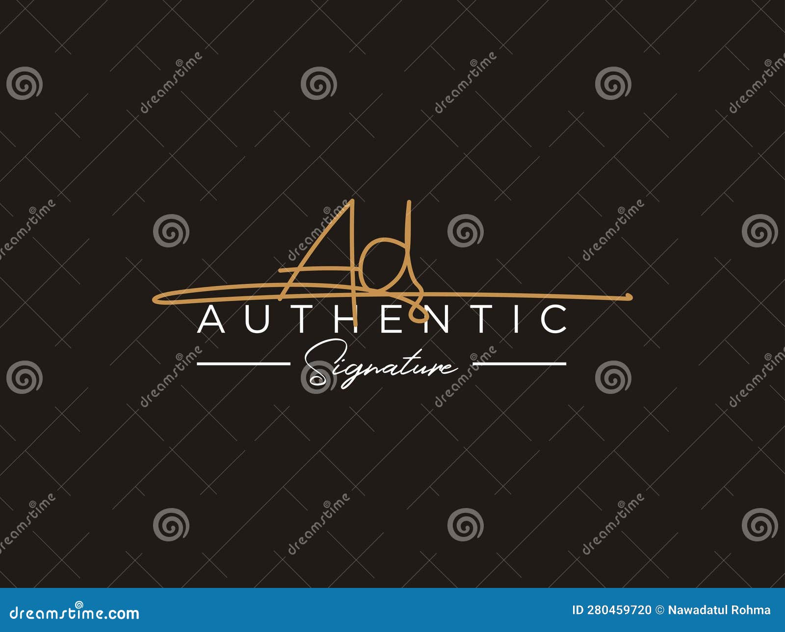 Letter AD Signature Logo Template Vector Stock Vector - Illustration of ...