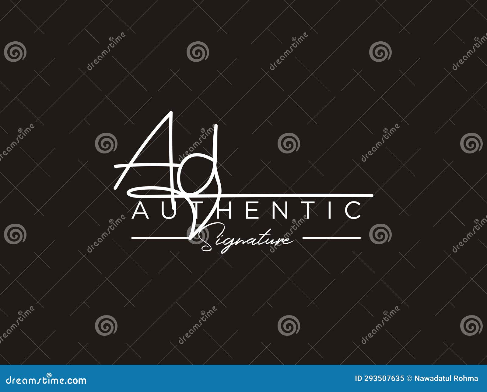 Letter AD Signature Logo Template Vector Stock Vector - Illustration of ...