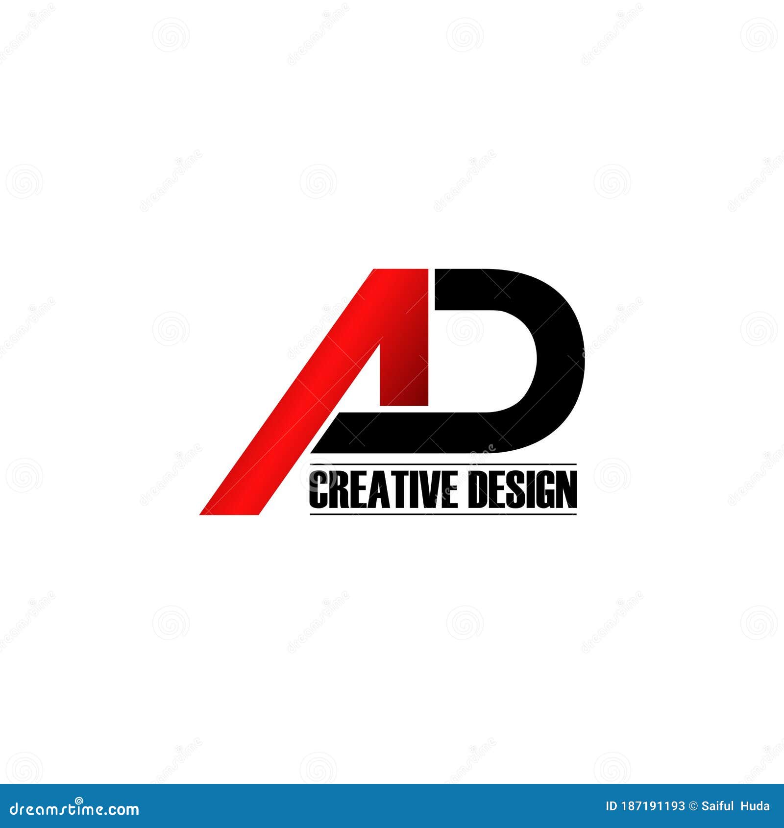 Letter AD Simple Logo Icon Design Vector. Stock Vector - Illustration ...