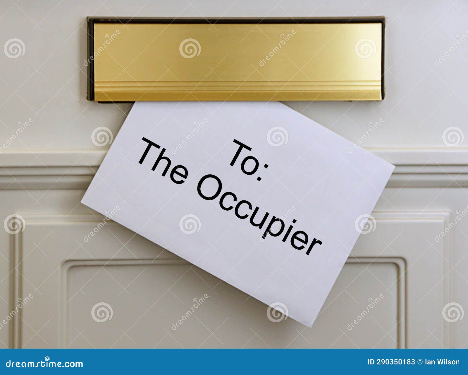 Letter Addressed To the Occupier in the Post Stock Image - Image of ...