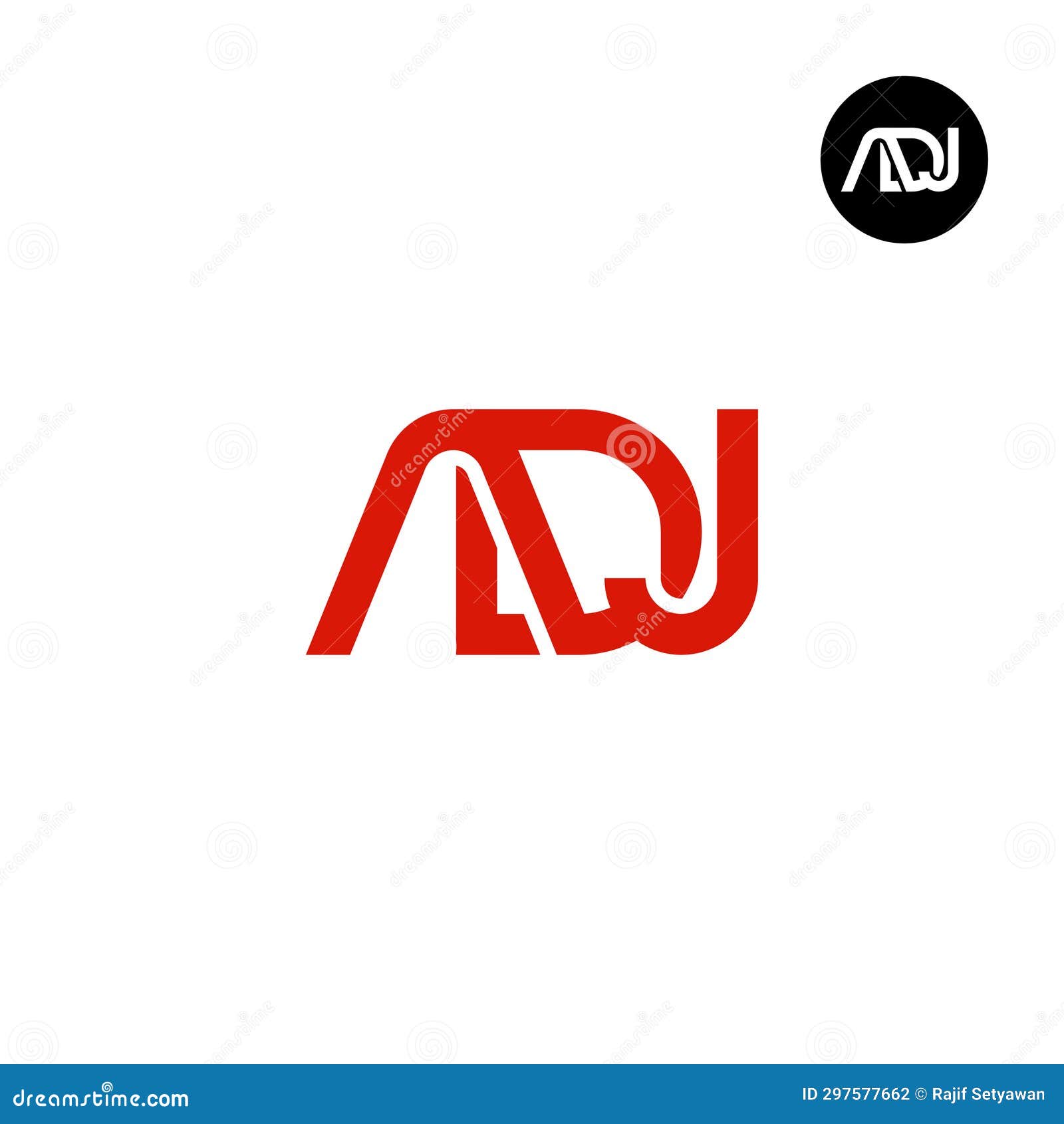 Letter ADJ Monogram Logo Design Stock Illustration - Illustration of ...