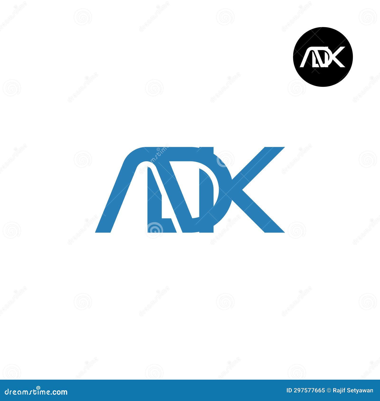 Letter ADK Monogram Logo Design Stock Illustration - Illustration of ...