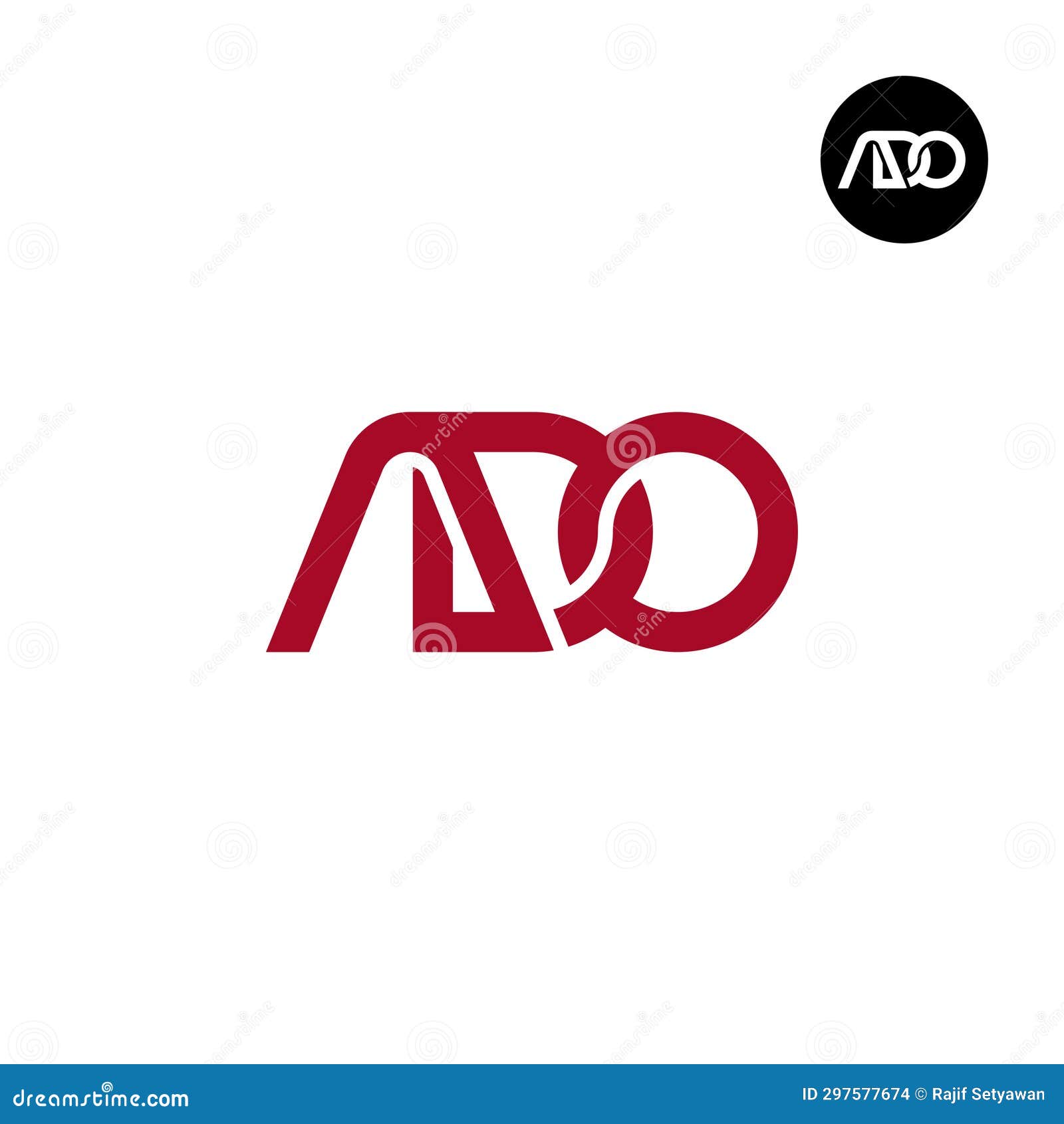 Letter ADO Monogram Logo Design Stock Illustration - Illustration of ...
