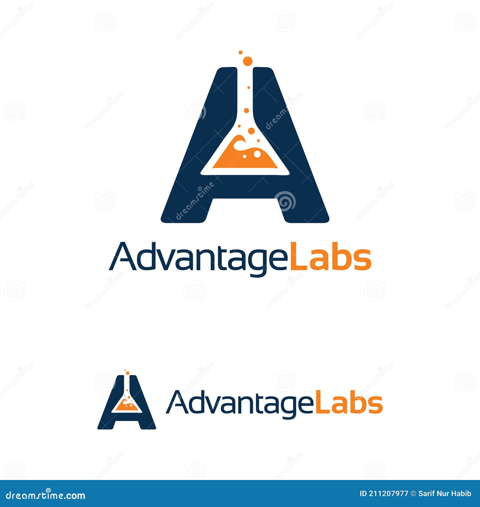 Letter a Advantage Labs Logo Design Template Stock Vector ...