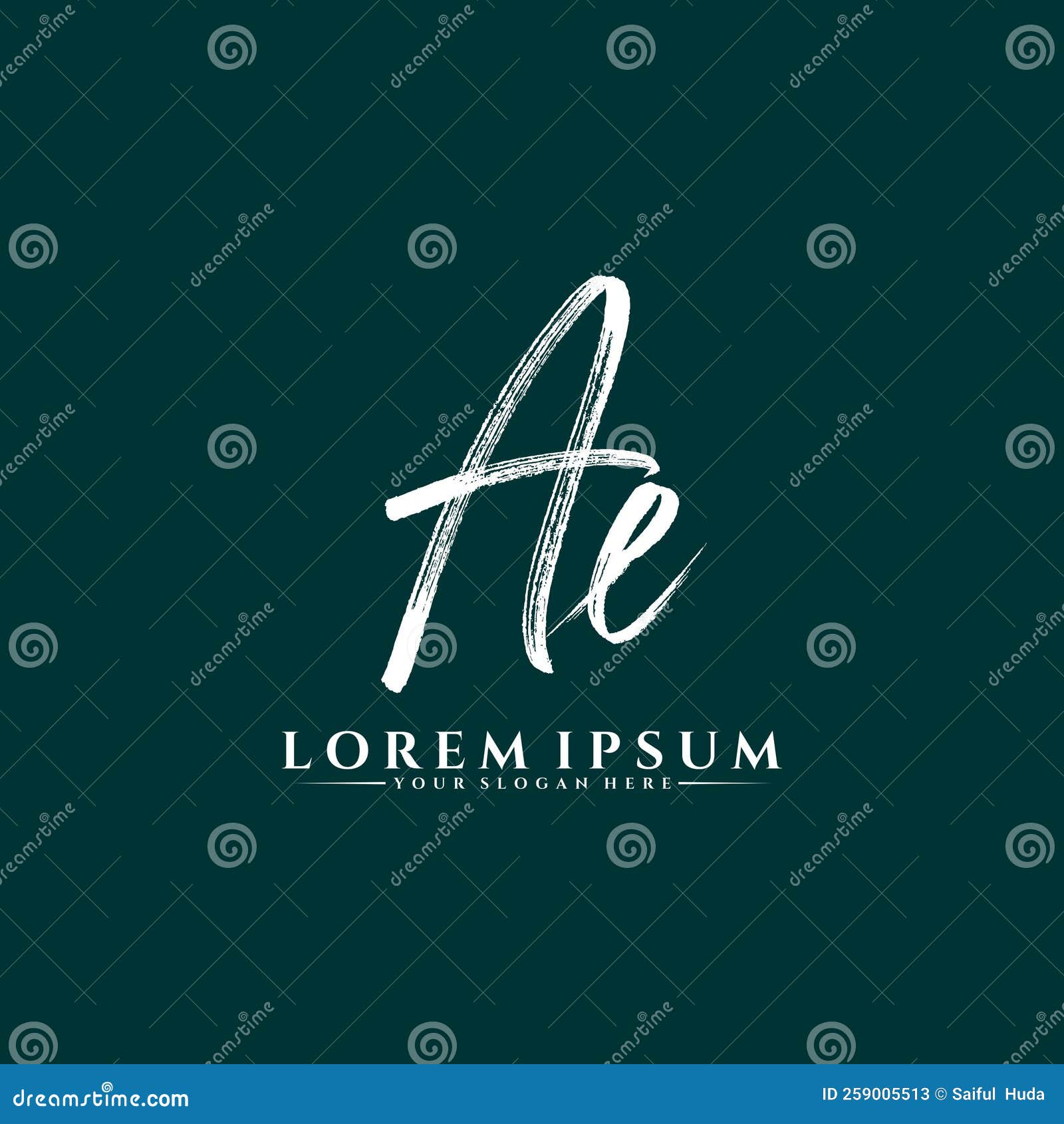 Letter AE Simple Monogram Logo Icon Design. Stock Vector - Illustration ...