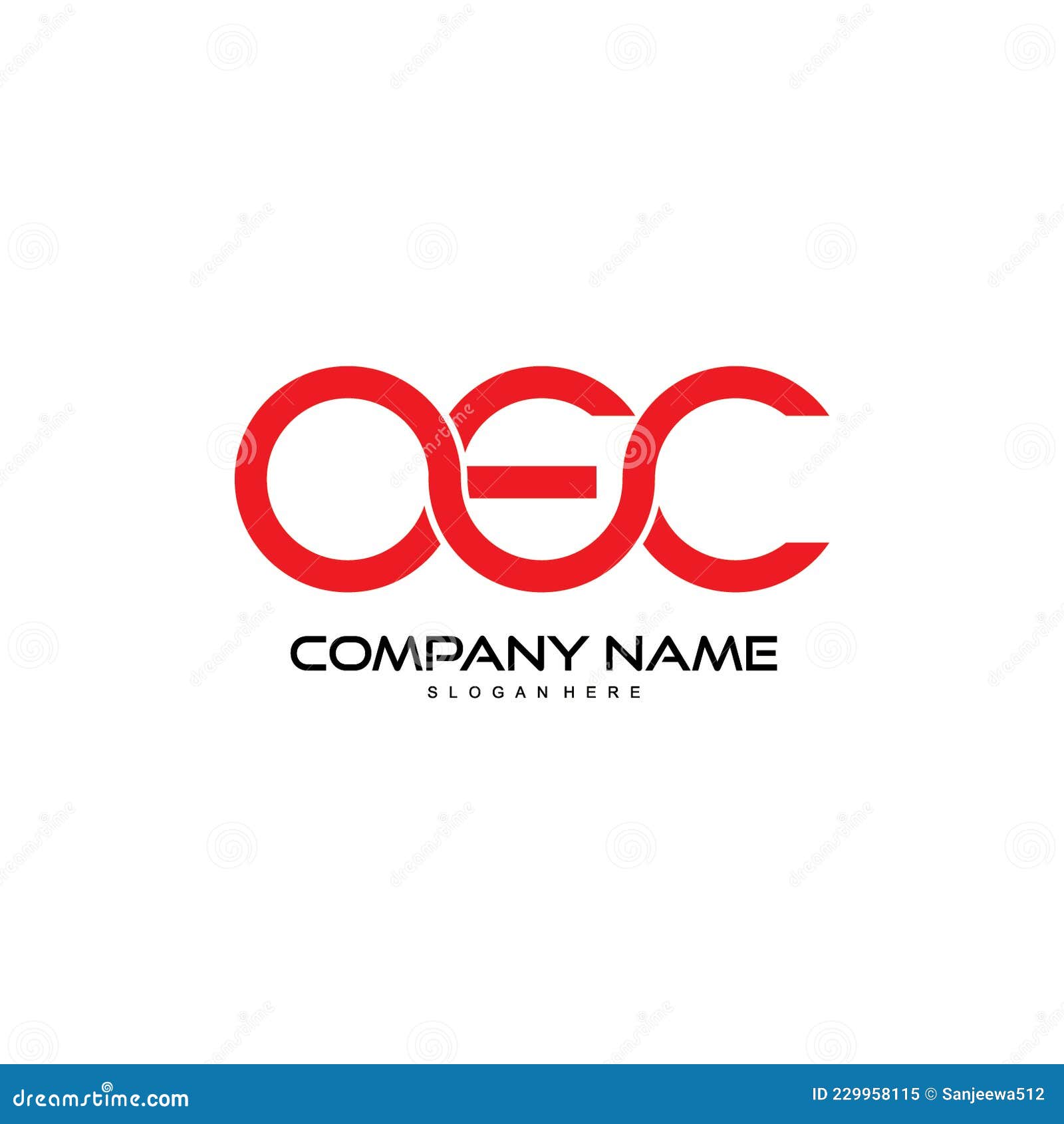 Letter AEC, OEC Logo Design Vector | CartoonDealer.com #229958115