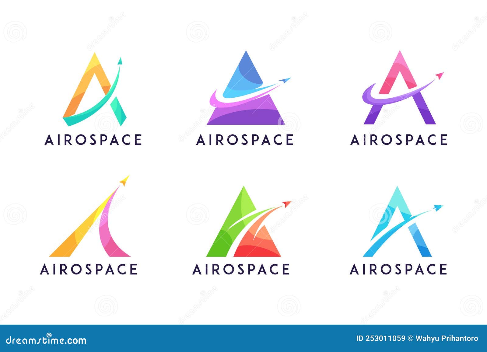 Letter A For Aerospace Abstract Logo Modern Cartoon Vector ...
