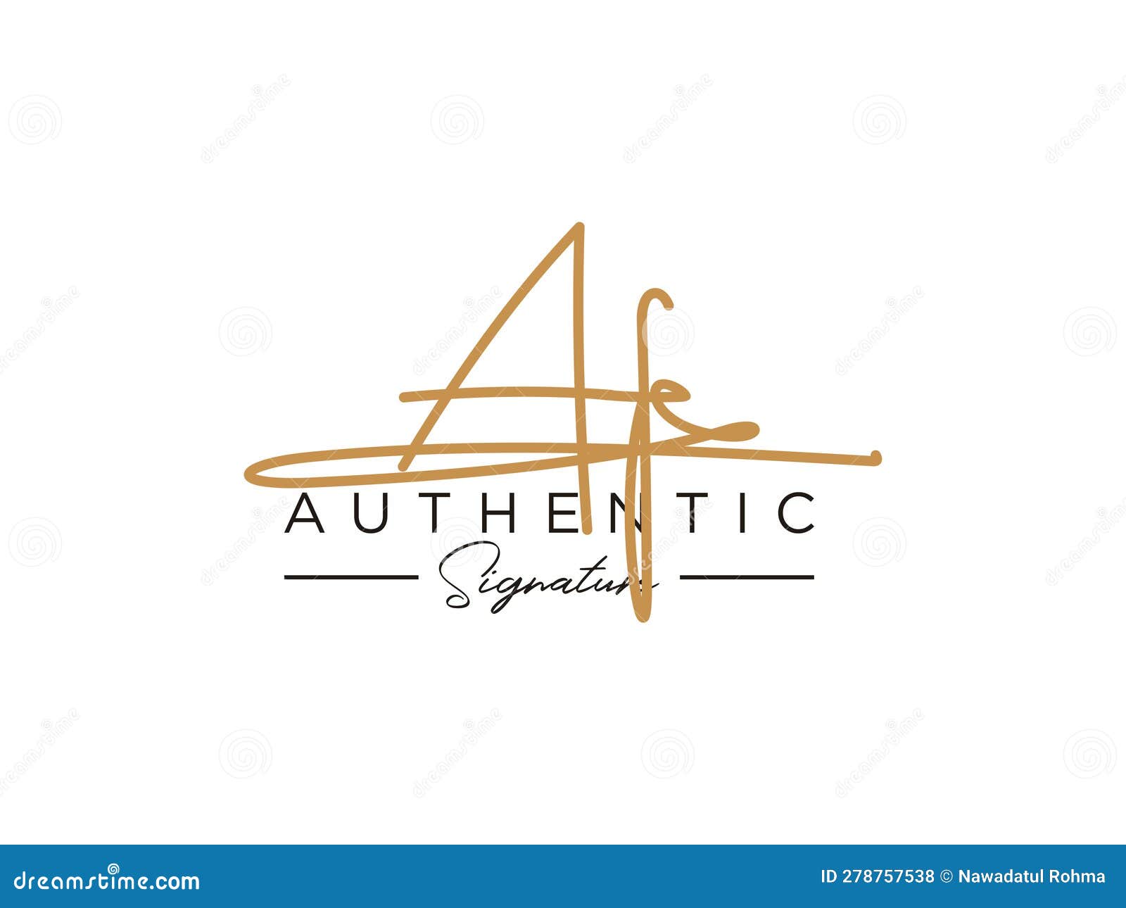 Letter AF Signature Logo Template Vector Stock Vector - Illustration of ...