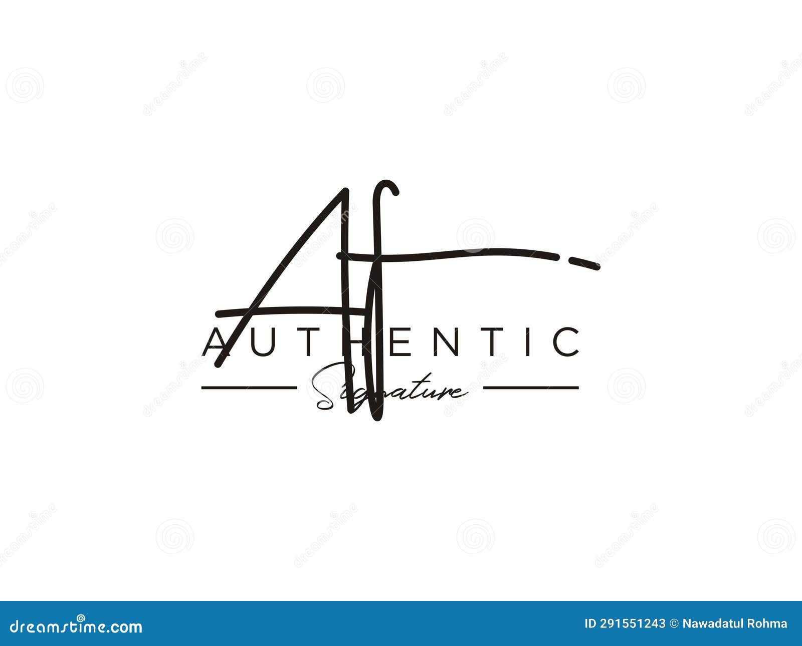 Letter AF Signature Logo Template Vector Stock Vector - Illustration of ...