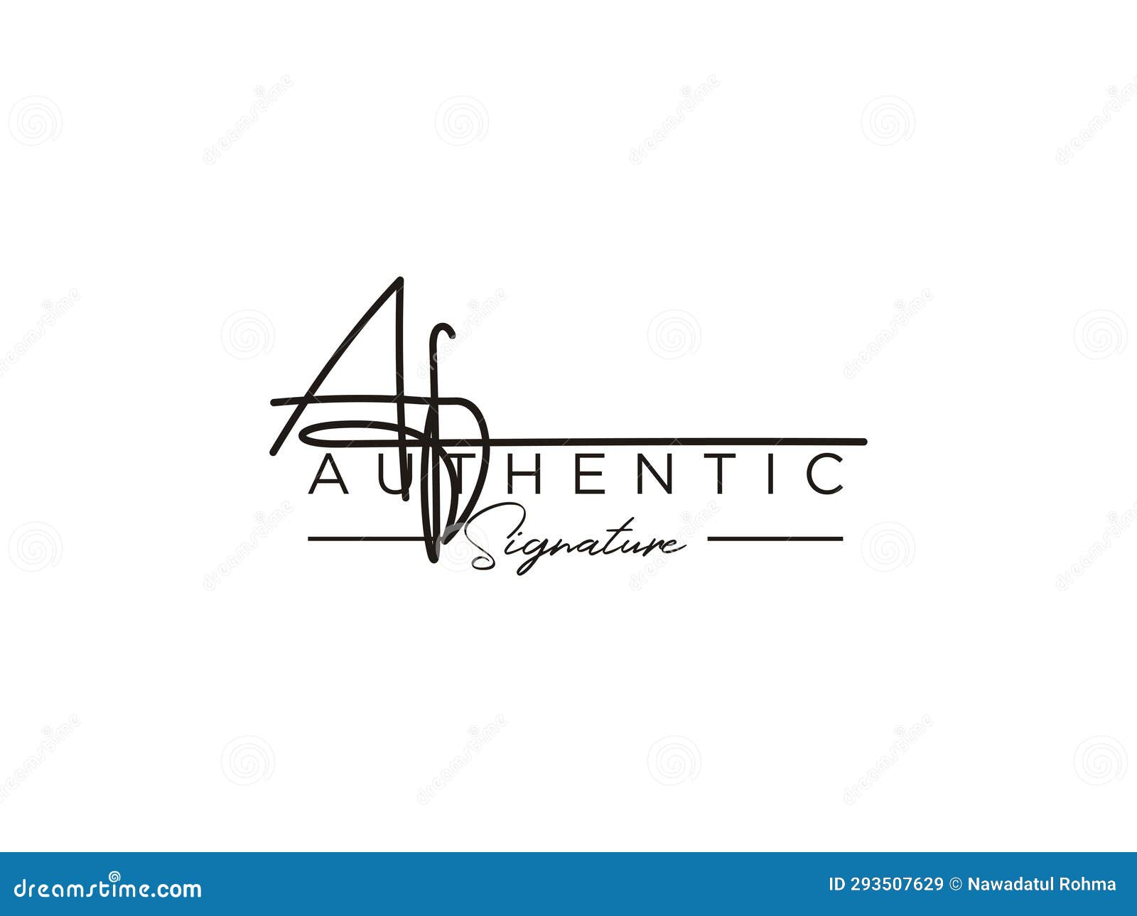Letter AF Signature Logo Template Vector Stock Vector - Illustration of ...