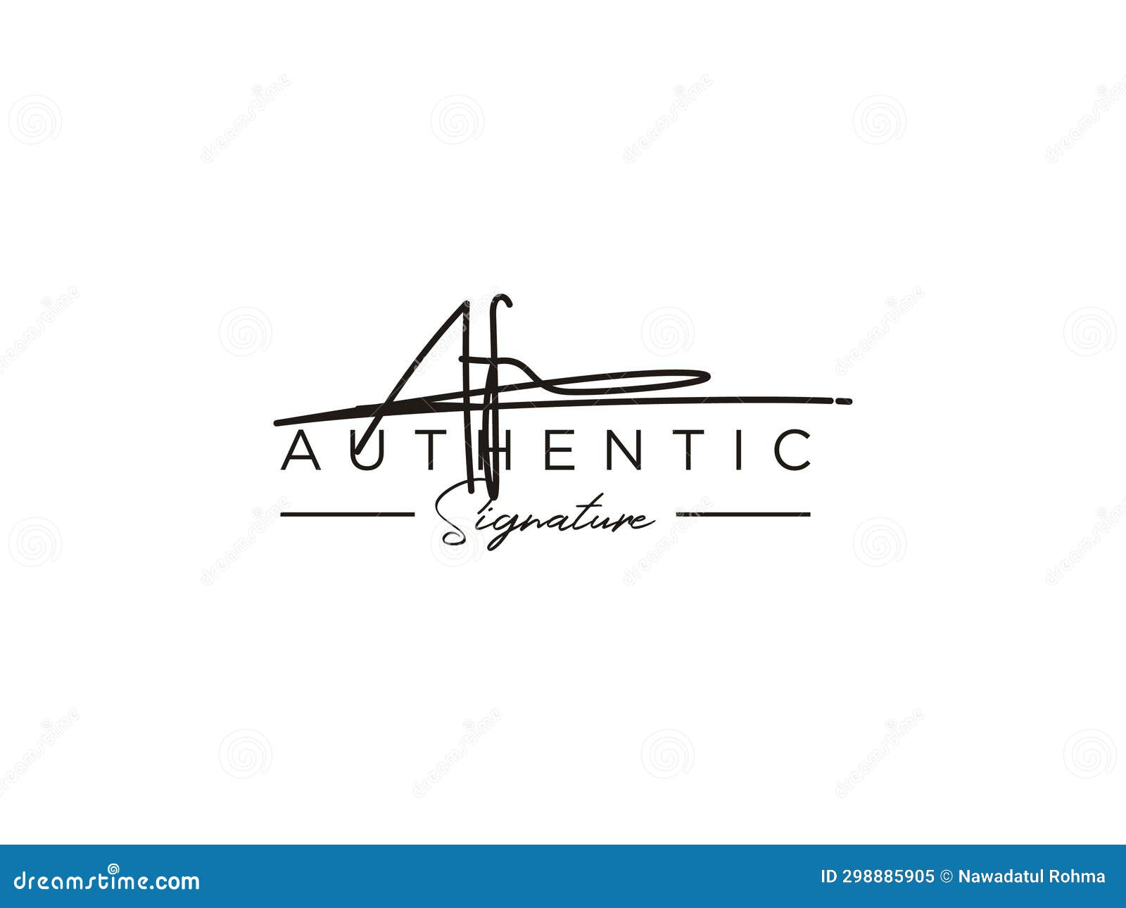 Letter AF Signature Logo Template Vector Stock Vector - Illustration of ...