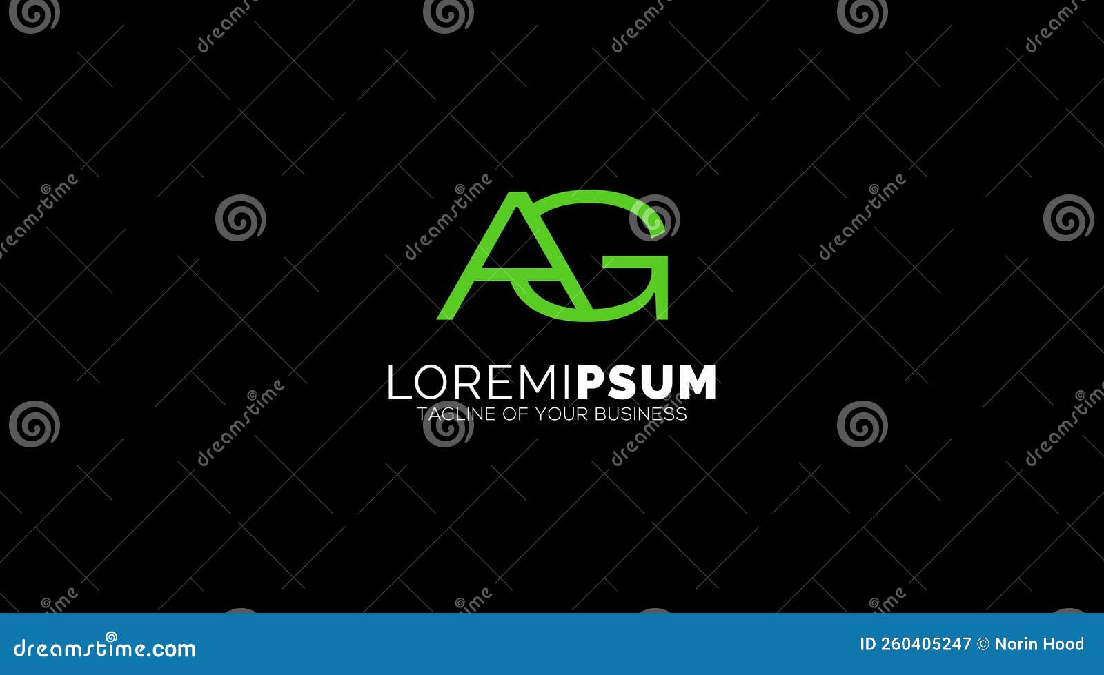 Modern Letters AG, AG Logo Design Template Vector. Stock Illustration ...