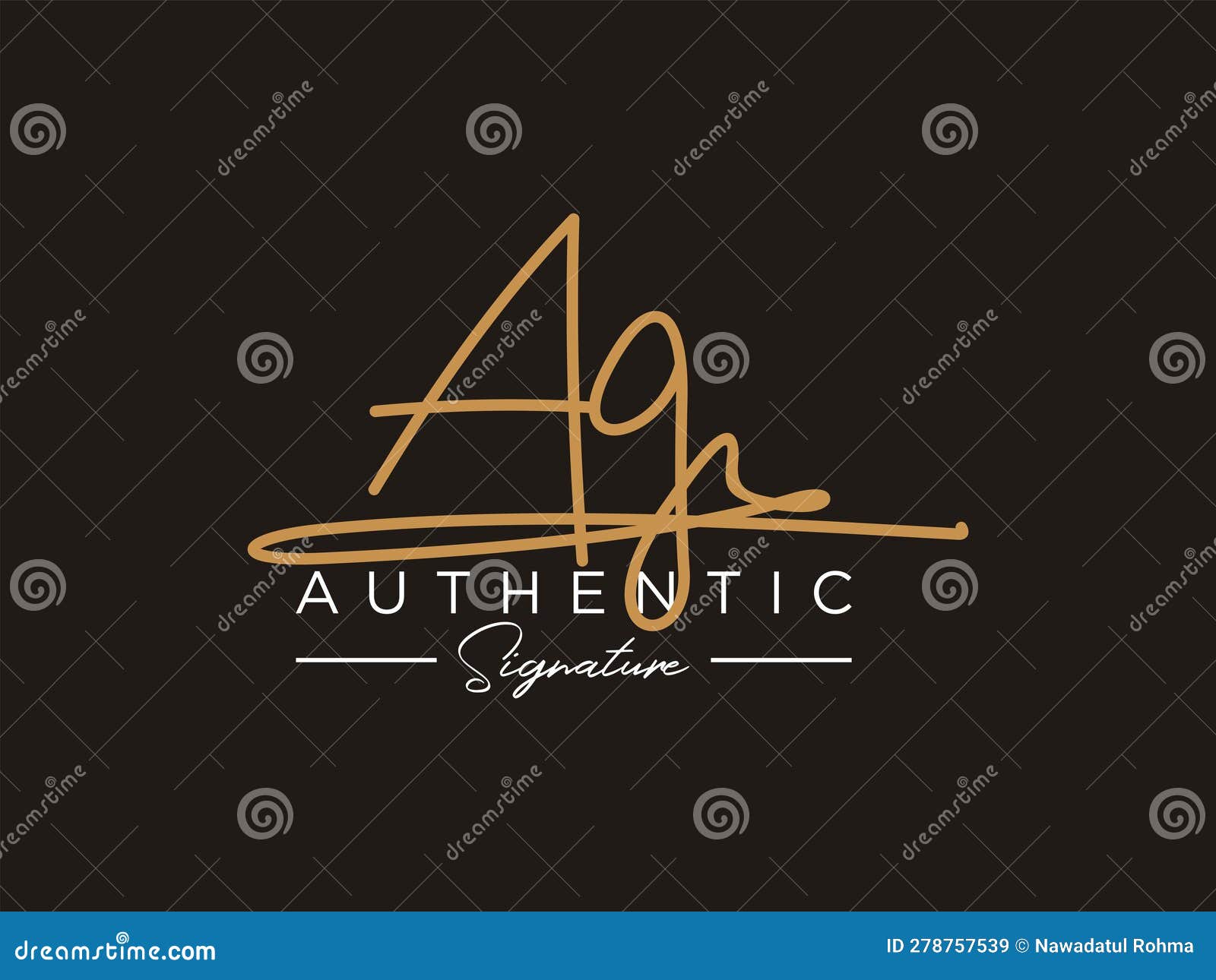 Letter AG Signature Logo Template Vector Stock Vector - Illustration of ...
