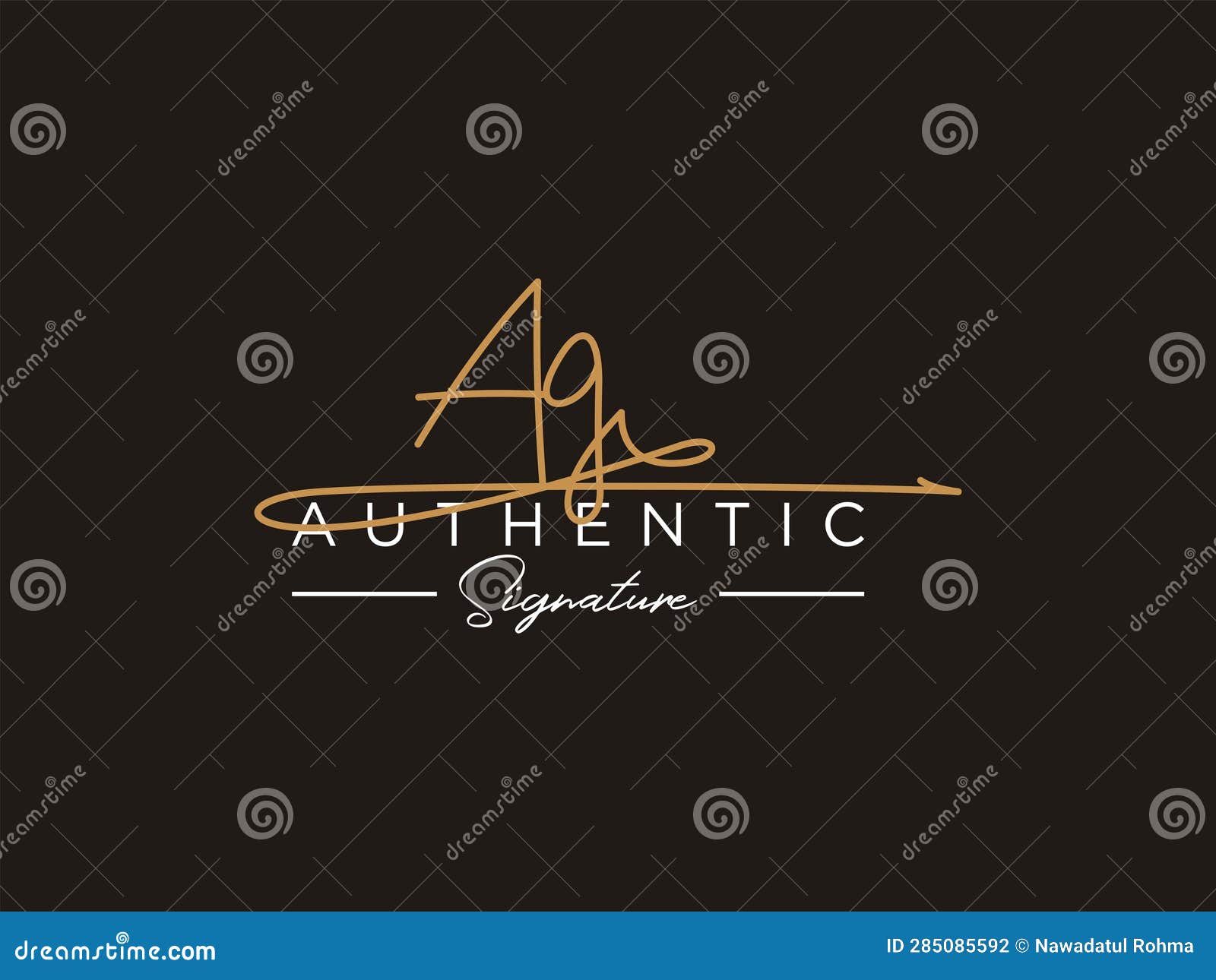 Letter AG Signature Logo Template Vector Stock Vector - Illustration of ...