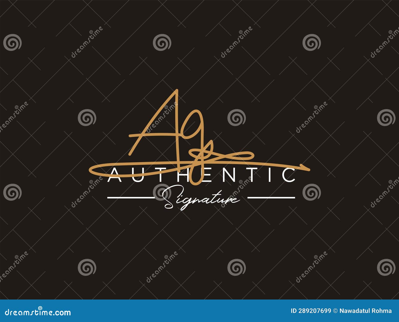 Letter AG Signature Logo Template Vector Stock Vector - Illustration of ...
