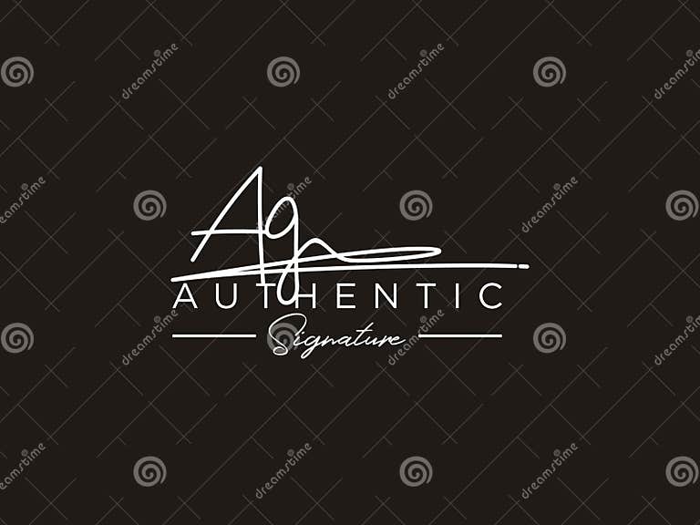 Letter AG Signature Logo Template Vector Stock Vector - Illustration of ...