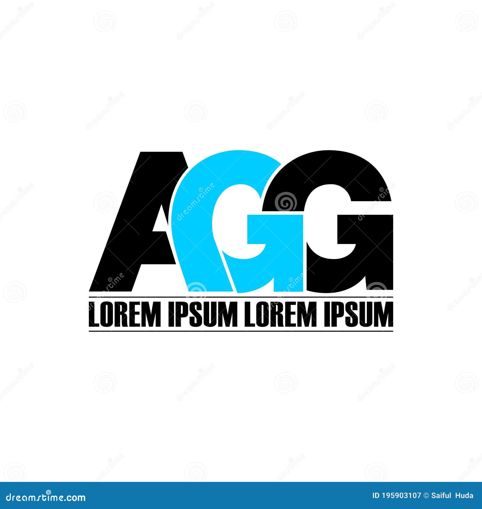 Letter AGG Simple Monogram Logo Icon Design. Stock Vector ...