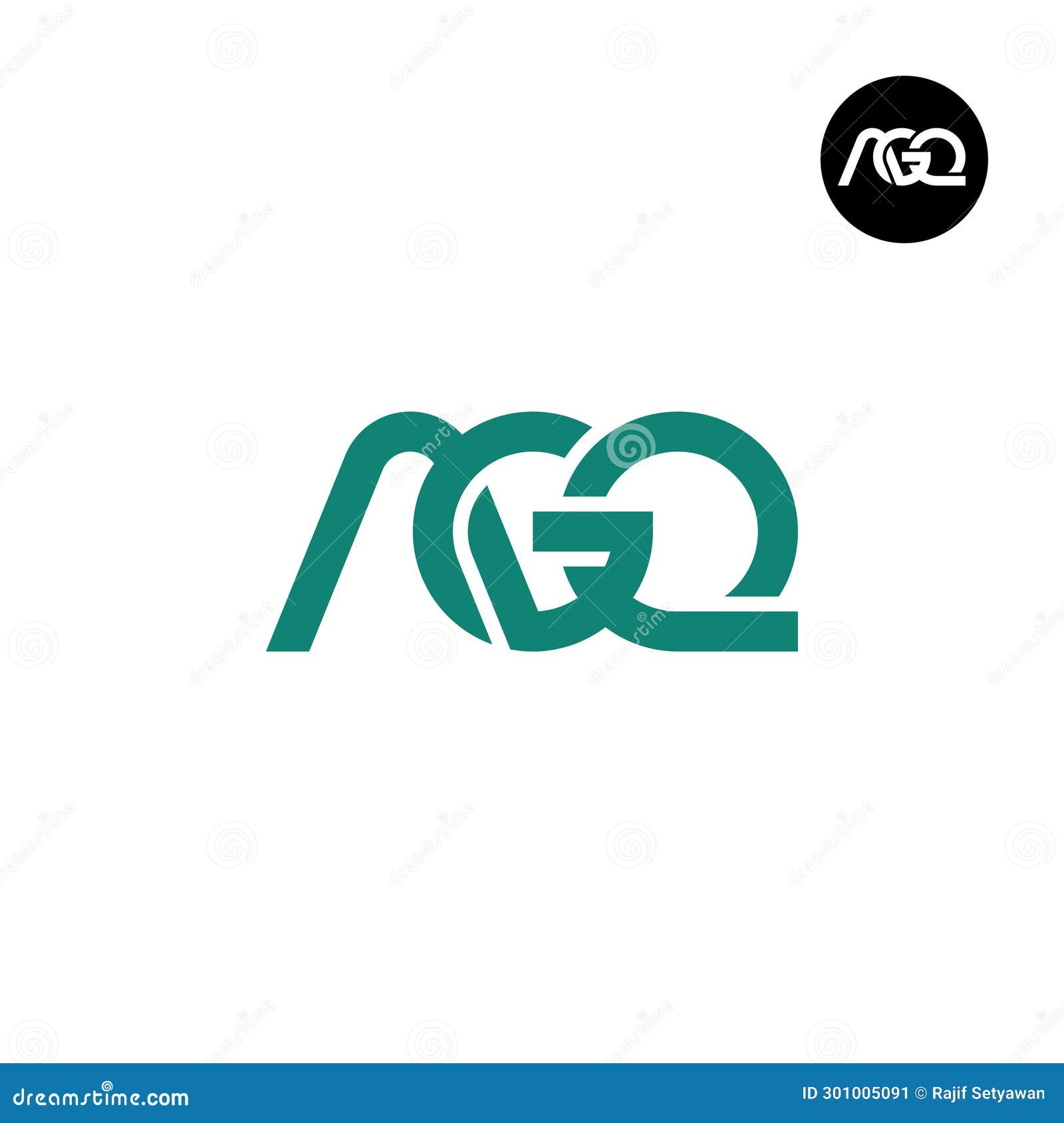 Letter AGQ Monogram Logo Design Stock Vector - Illustration of ...