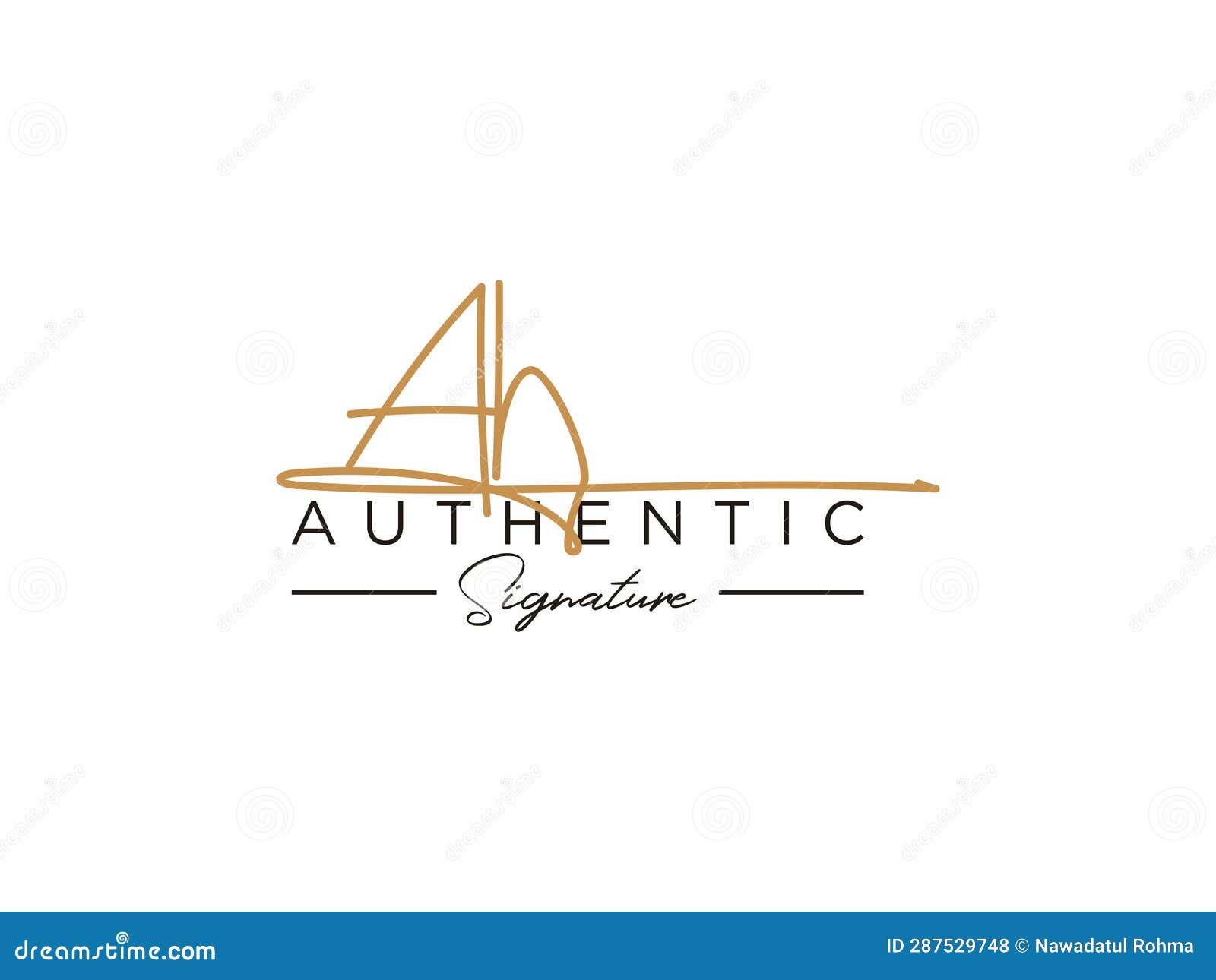 Letter AH Signature Logo Template Vector Stock Vector - Illustration of ...