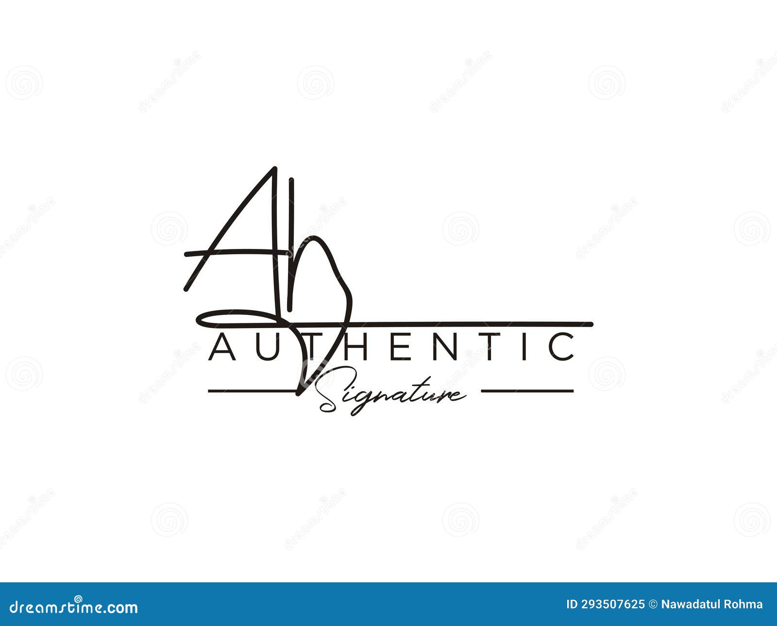 Letter AH Signature Logo Template Vector Stock Vector - Illustration of ...