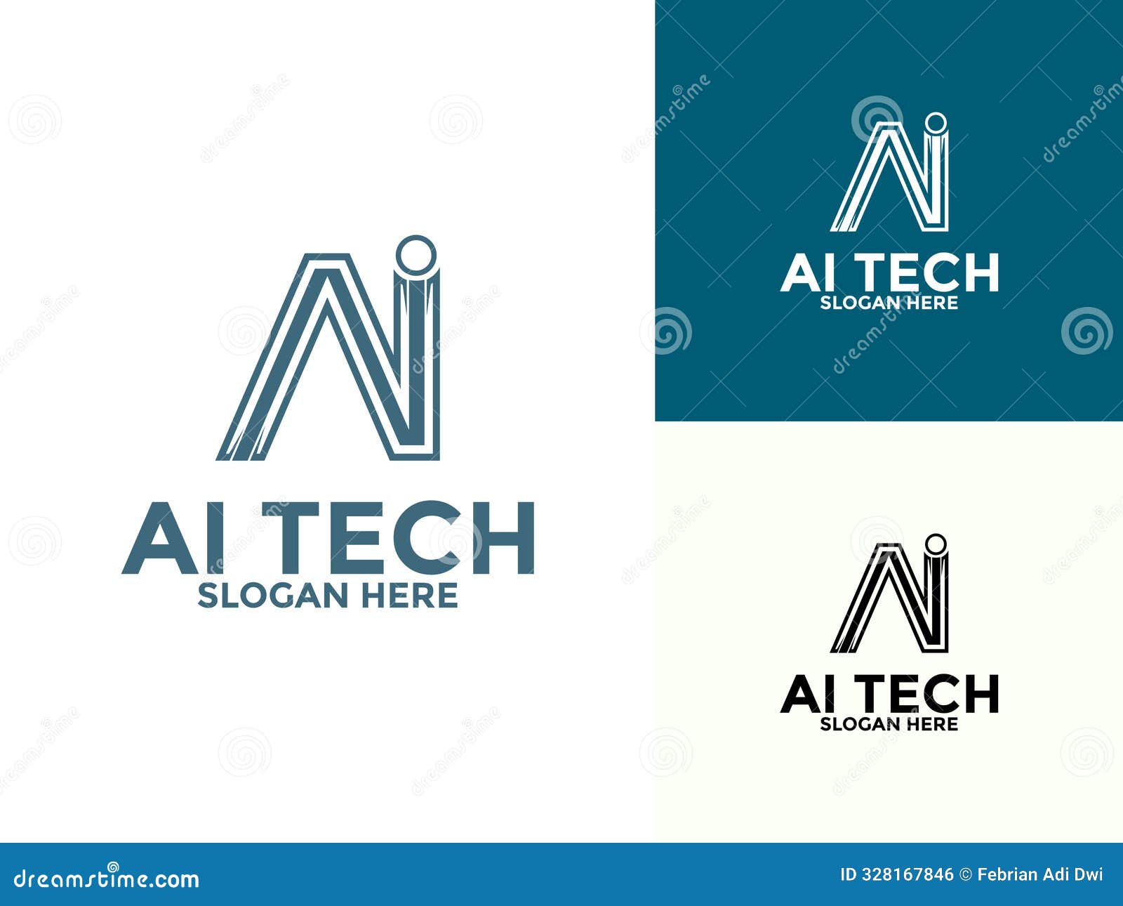 Letter "AI" Artificial Intelligence Abstract Technology Analysis Logo ...