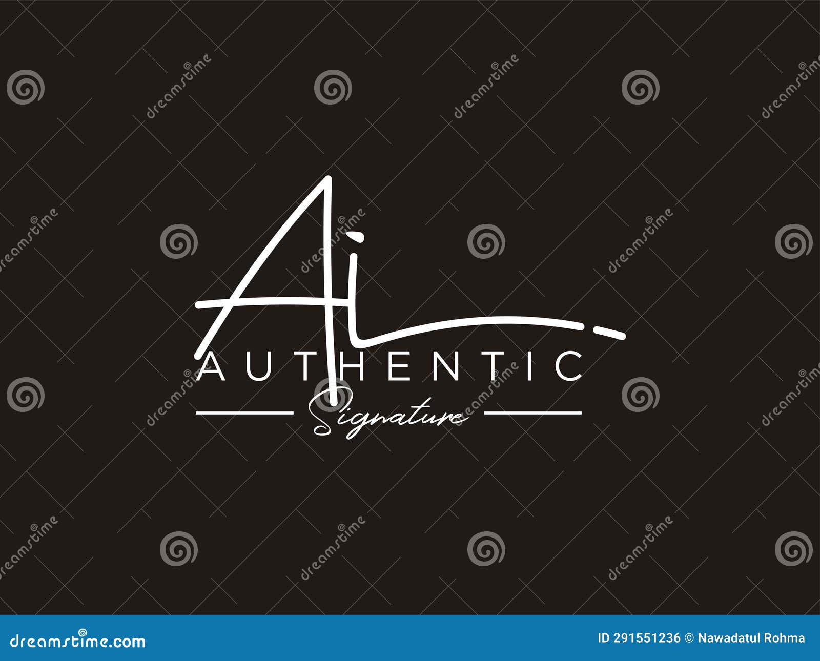 Letter AI Signature Logo Template Vector Stock Vector - Illustration of ...