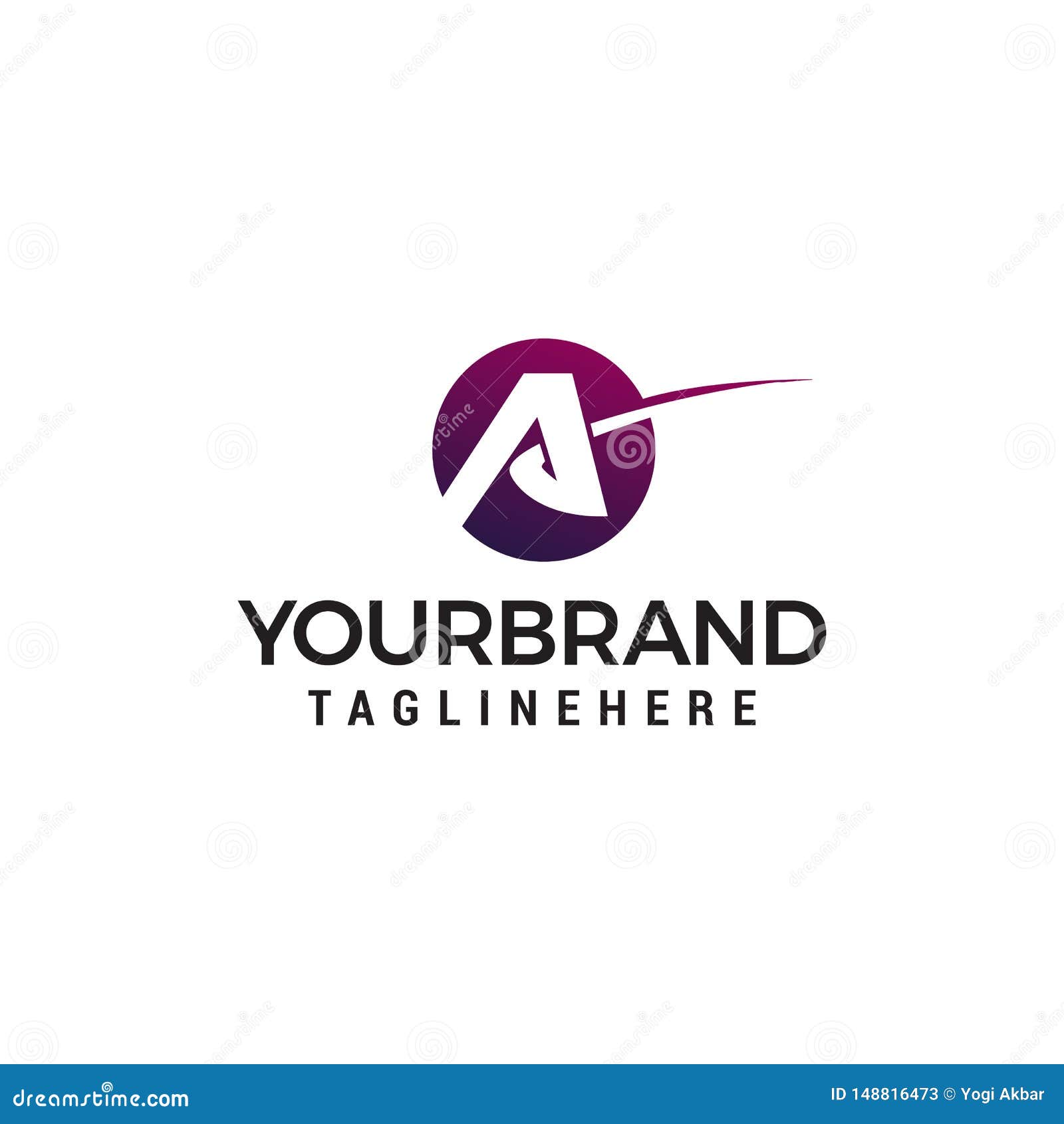 Letter a Airplane Logo Design Concept Template Stock Vector ...