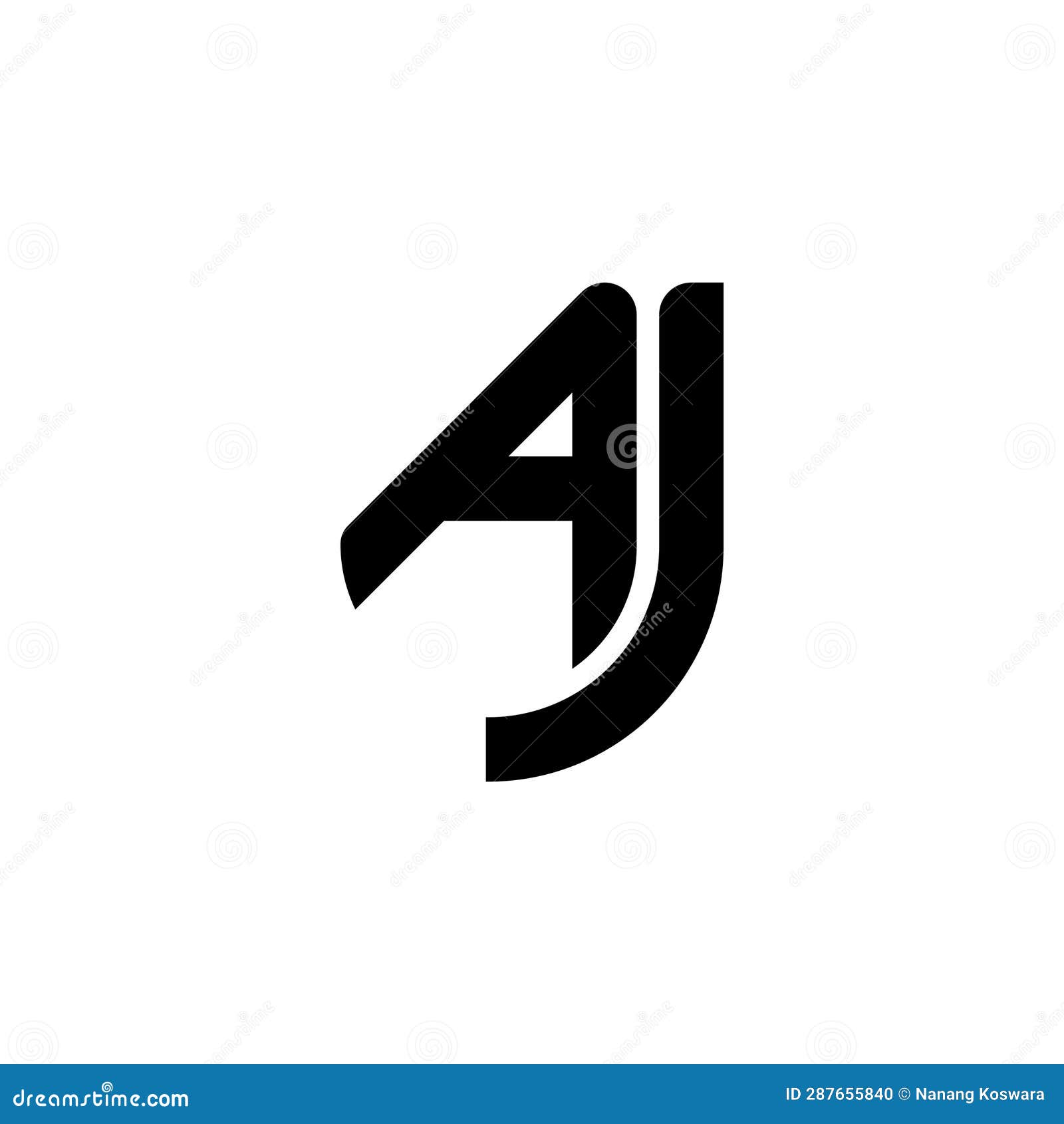 Letter AJ Logo, AJ Monogram, Initial AJ Logo, AJ Logo, Icon, Vector ...