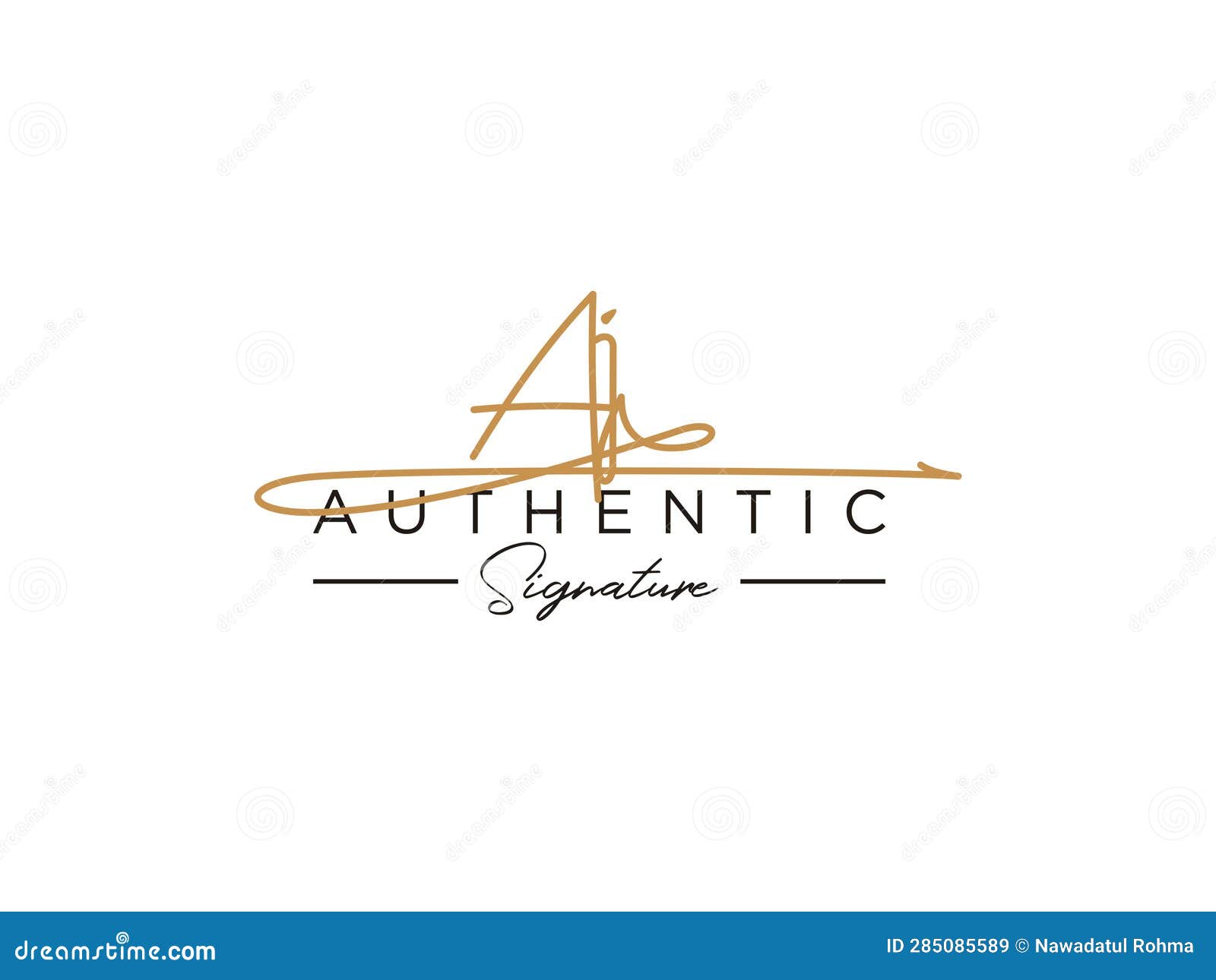 Letter AJ Signature Logo Template Vector Stock Vector - Illustration of ...