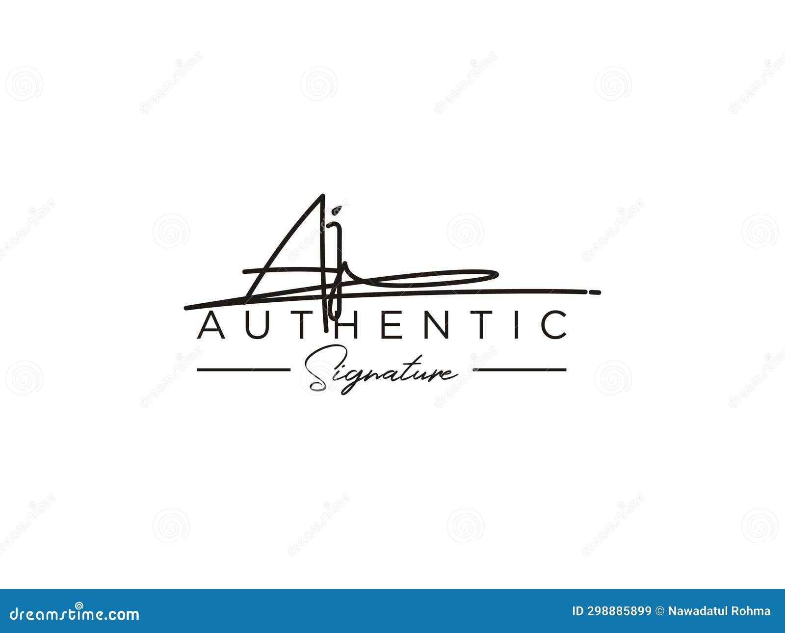 Letter AJ Signature Logo Template Vector Stock Vector - Illustration of ...