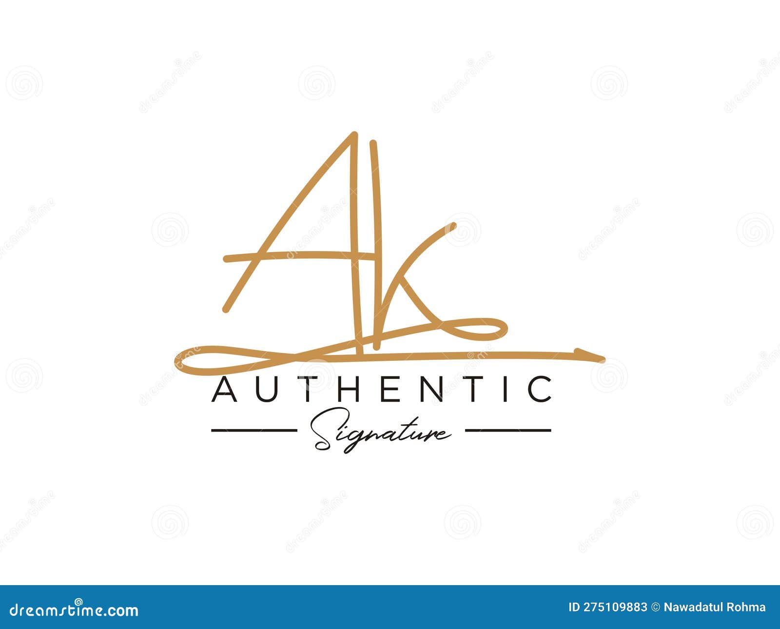 Letter AK Signature Logo Template Vector Stock Vector - Illustration of ...