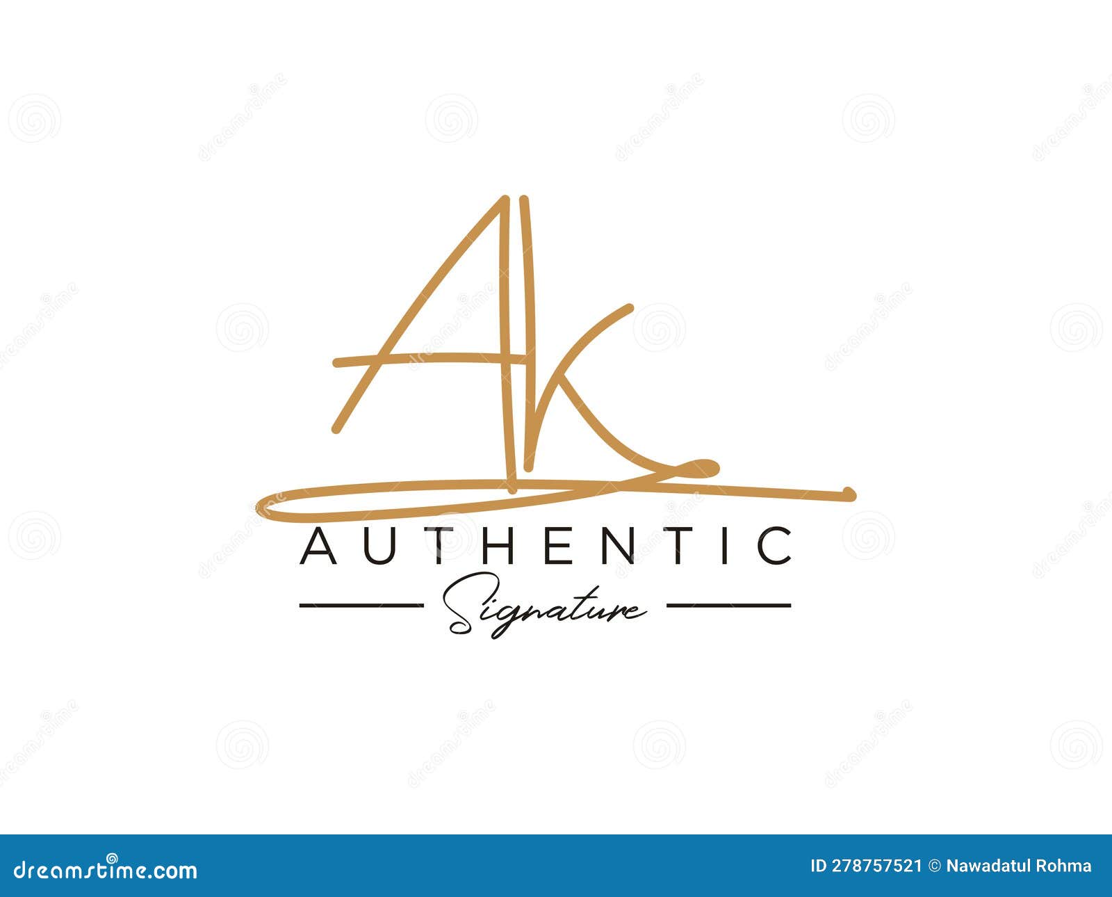 Letter AK Signature Logo Template Vector Stock Vector - Illustration of ...