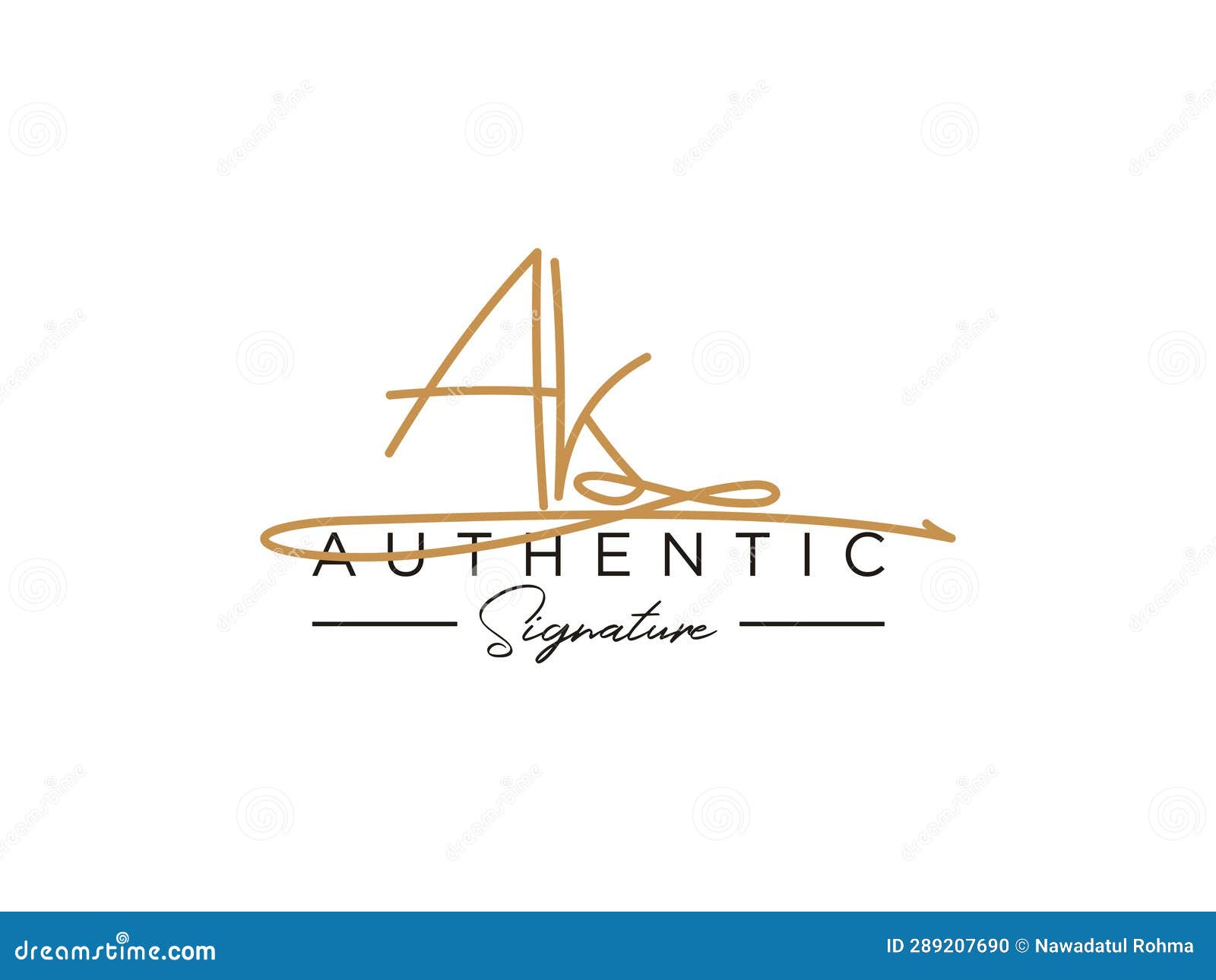 Letter AK Signature Logo Template Vector Stock Vector - Illustration of ...