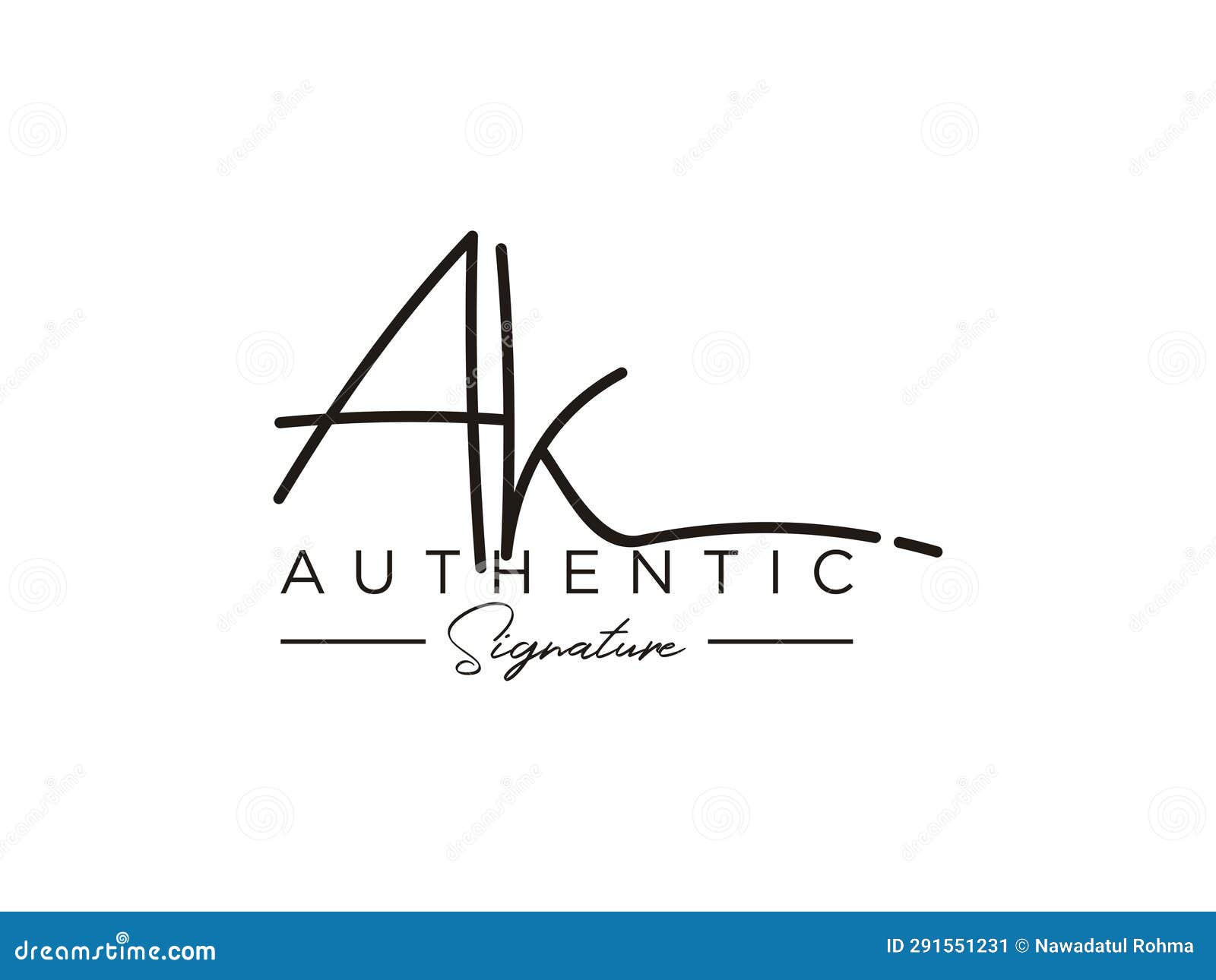 Letter AK Signature Logo Template Vector Stock Vector - Illustration of ...