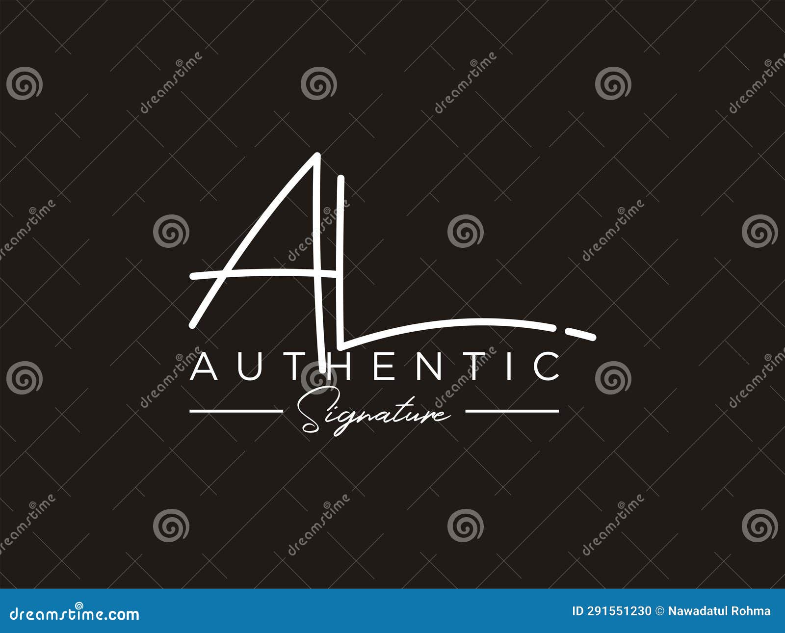 Letter AL Signature Logo Template Vector Stock Vector - Illustration of ...