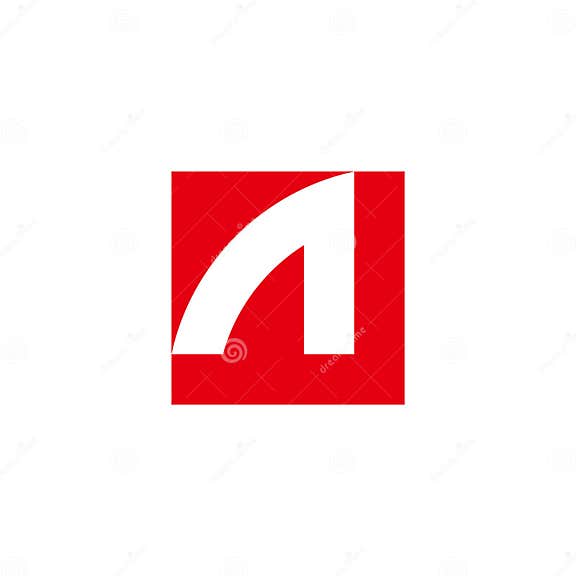 Letter a Alpha Arrow Square Logo Vector Stock Vector - Illustration of ...