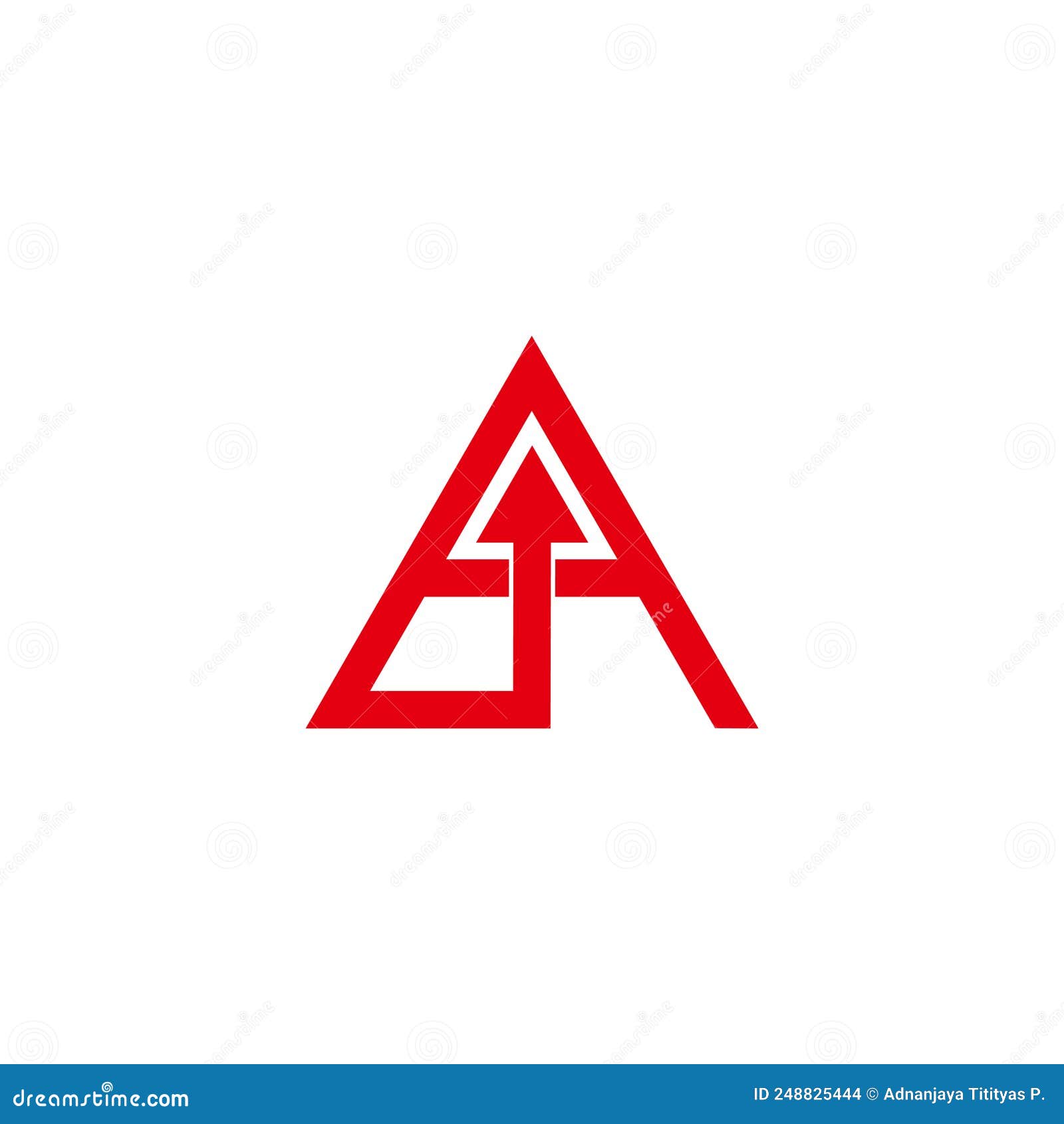 Letter a Alpha Arrow Up Triangle Simple Geometric Logo Vector Stock ...