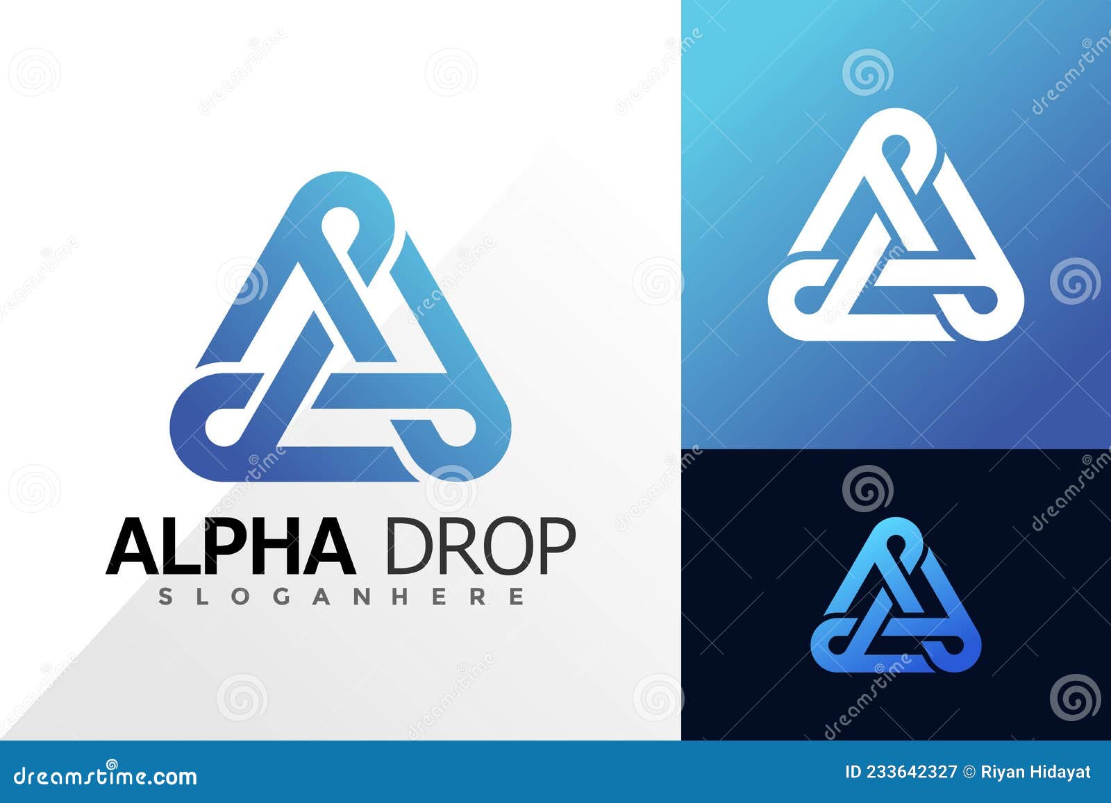 Letter a Alpha Drop Circulation Logo Vector Design. Abstract Emblem ...